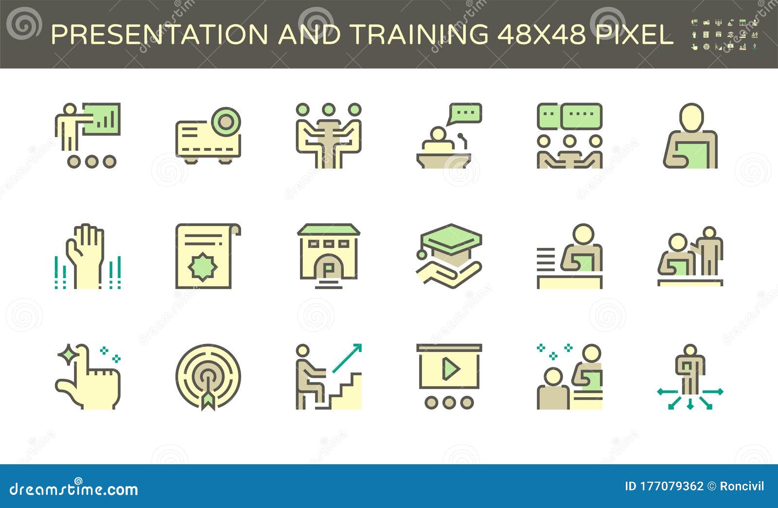 Presentation and Training Icon Stock Vector - Illustration of icon ...