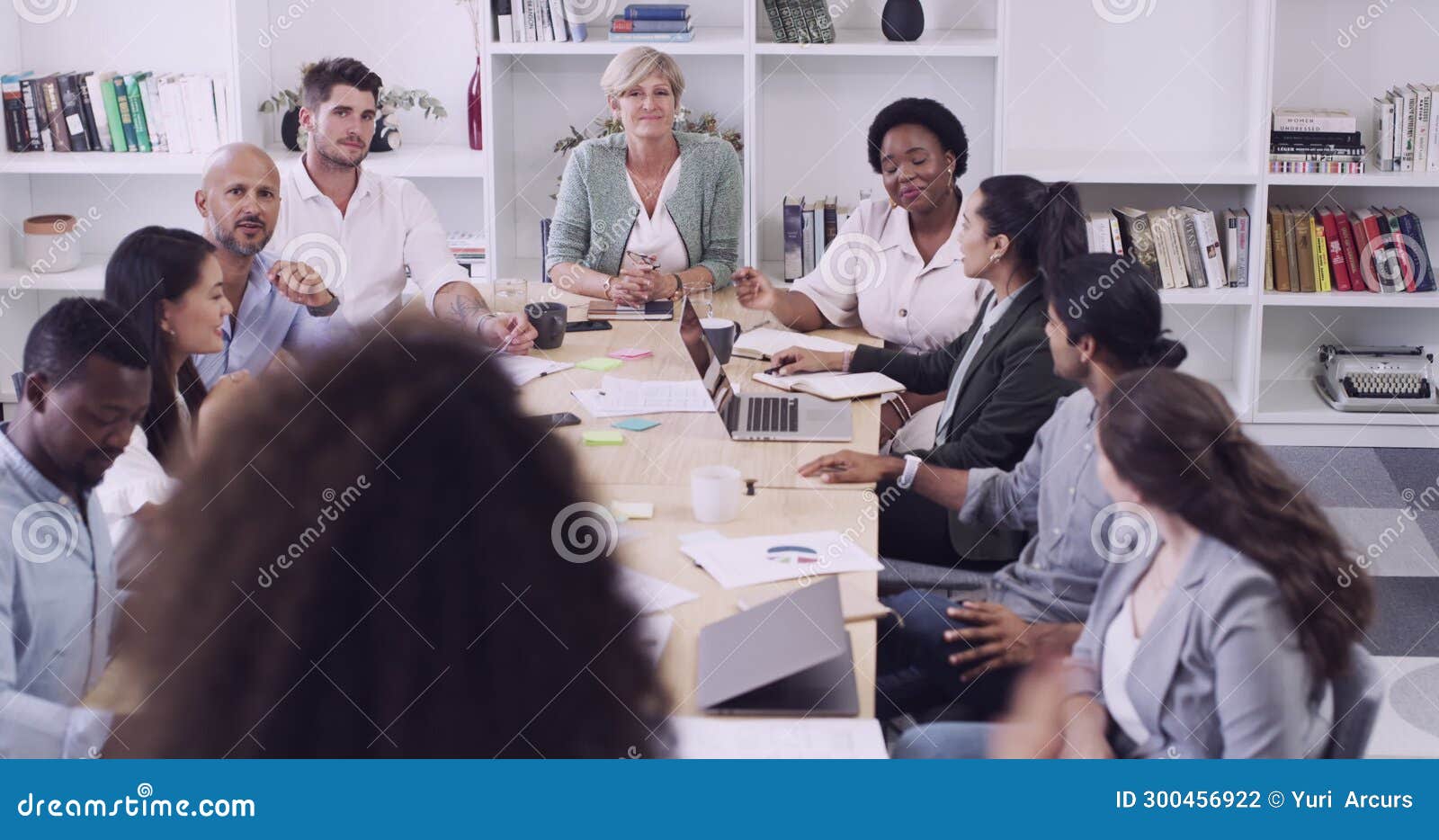 Presentation, Training and a Team of Business People in the Boardroom ...