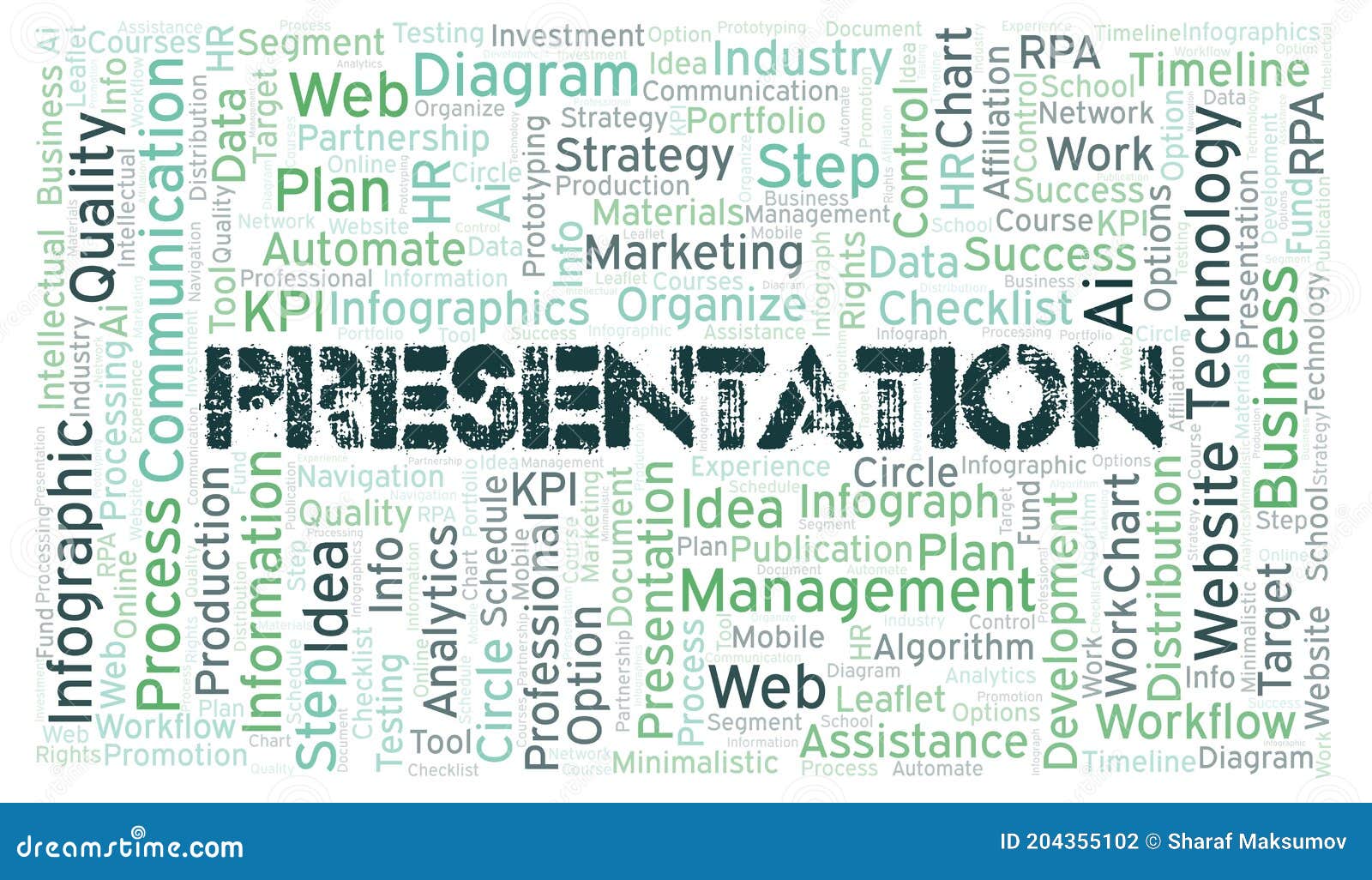 Presentation Typography Word Cloud Create with the Text only. Stock ...