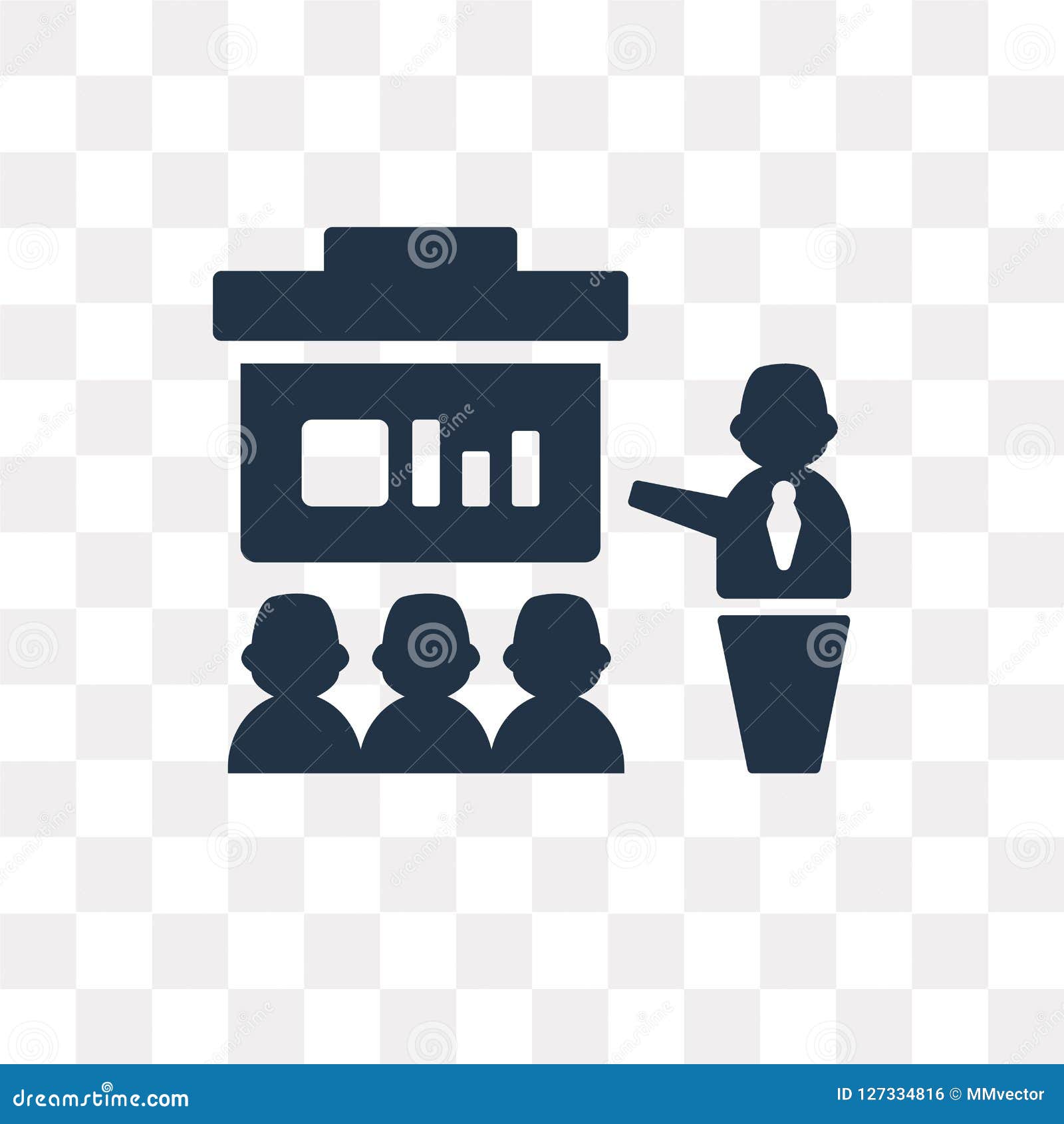 Presentation Vector Icon Isolated on Transparent Background ...