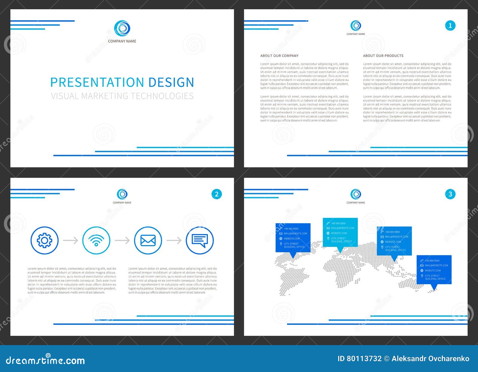 Presentation Vector Layout for Corporate Documents Stock Vector ...