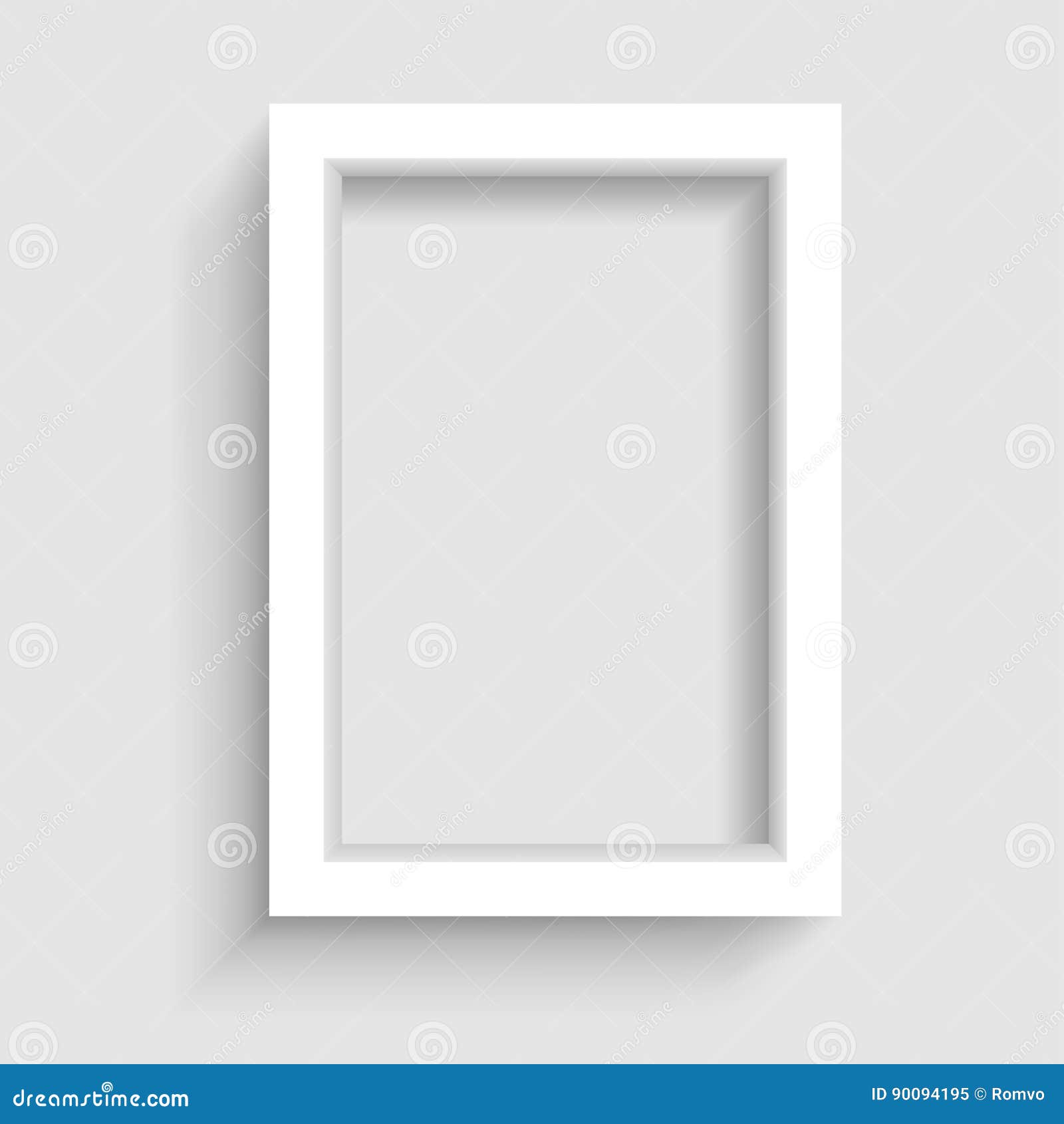 Presentation Vertical Picture Frame Stock Vector - Illustration of gray ...