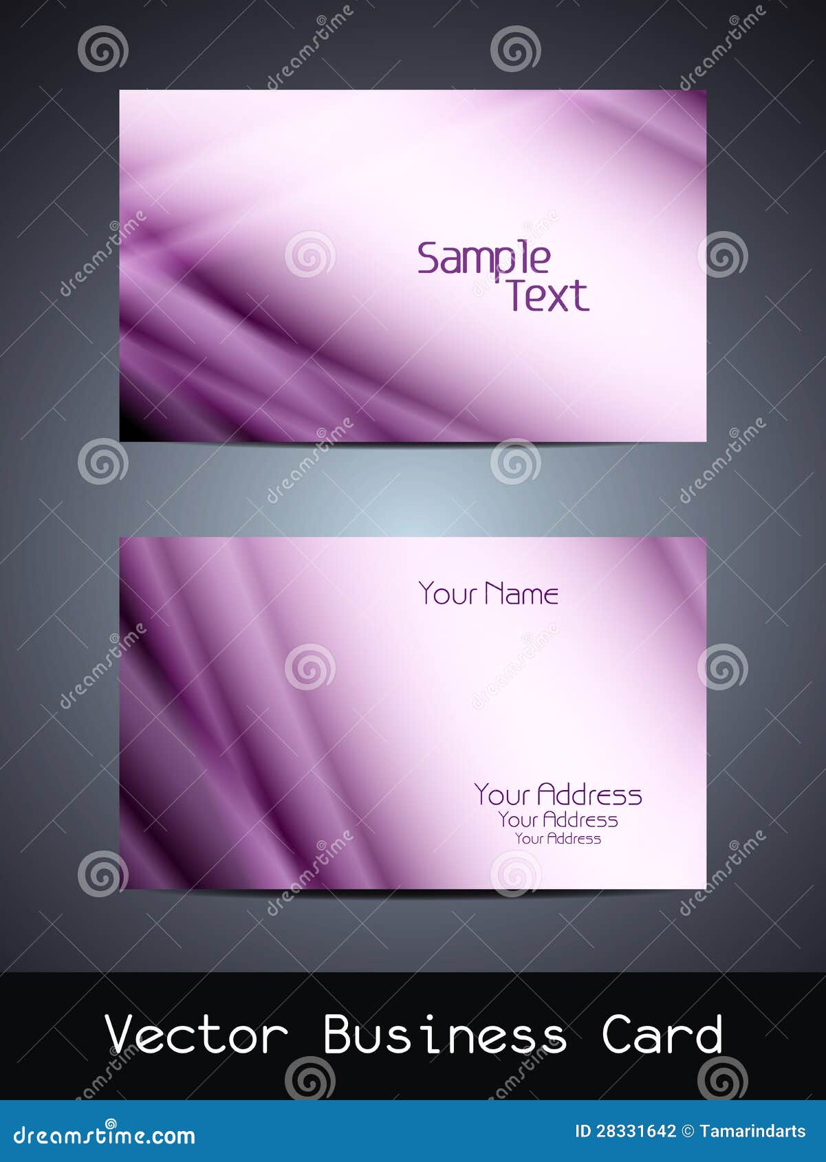 Presentation of Visiting Card Design Stock Vector - Illustration of ...