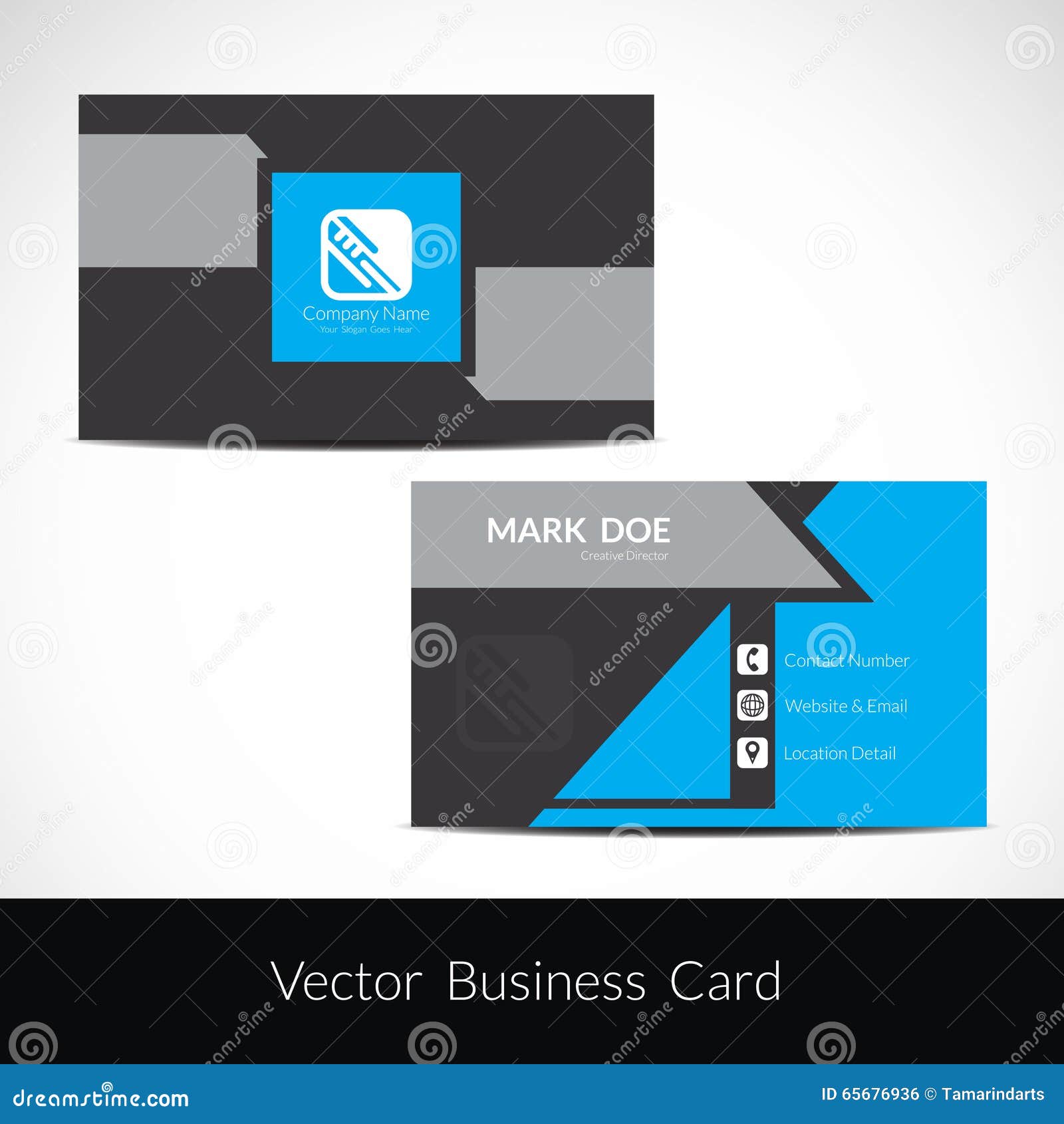 Presentation of Visiting Card Design Stock Vector - Illustration of ...