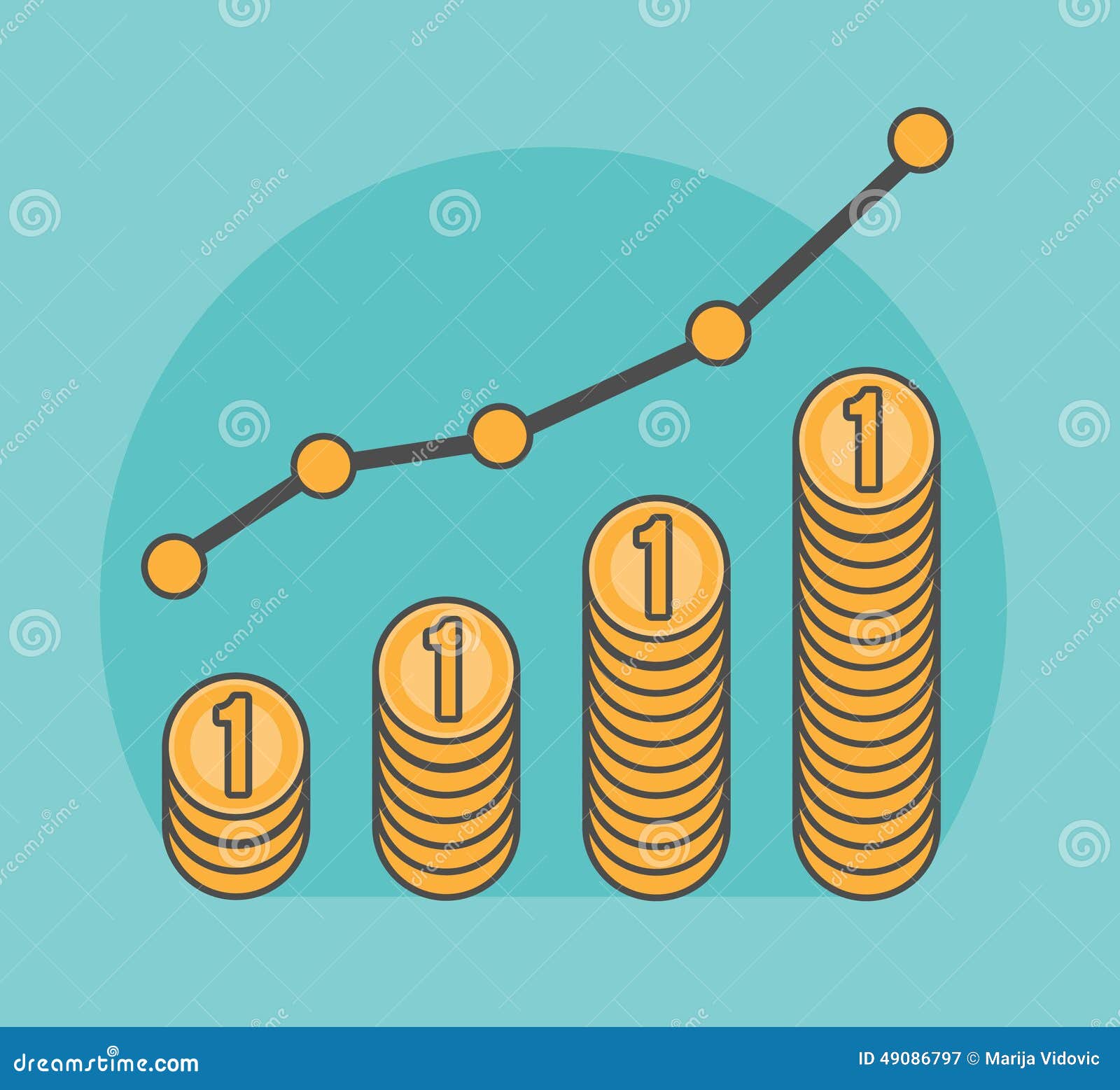 Presentation of Wealth Growing Stock Vector - Illustration of flat ...