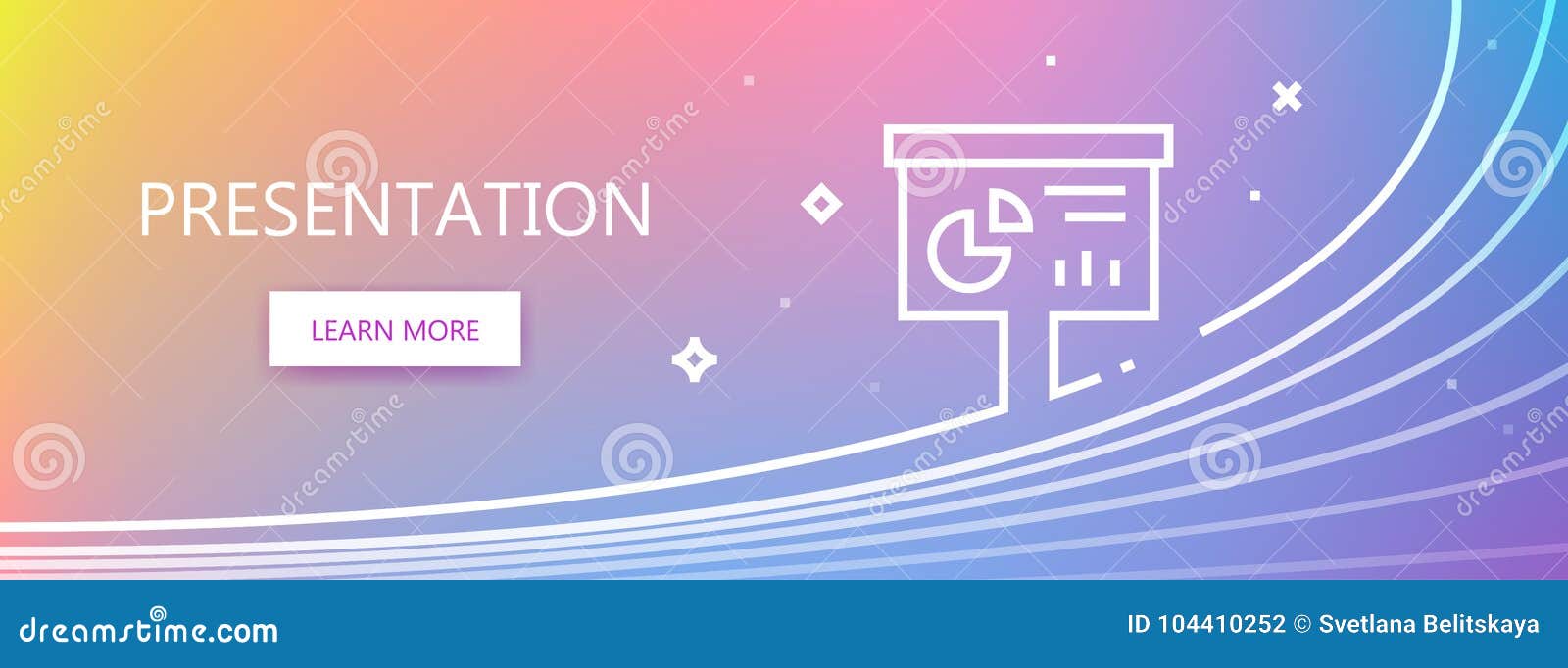 Presentation web banner stock vector. Illustration of symbol - 104410252