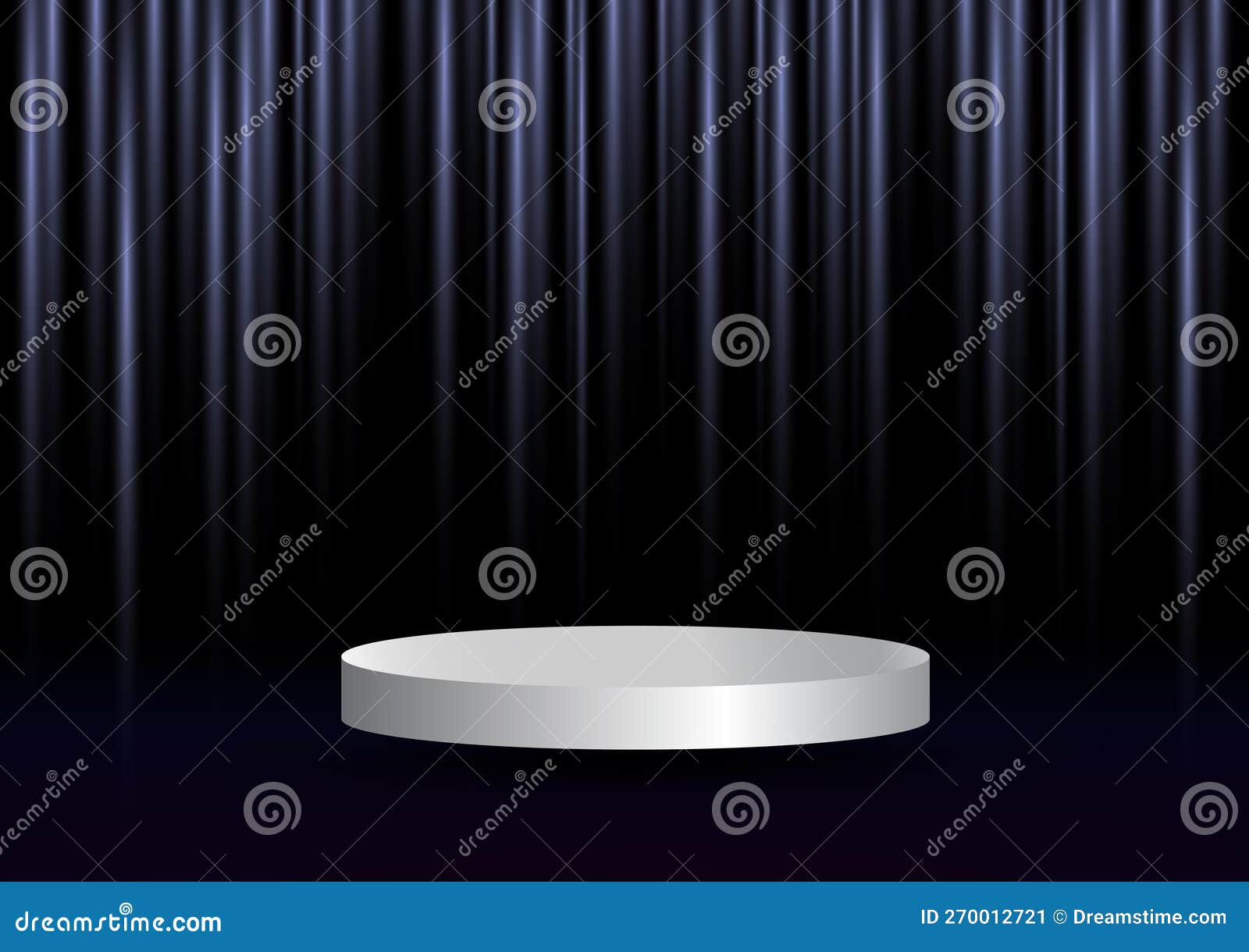 Presentation White Platform Circle Center Dark Line Background Stock ...