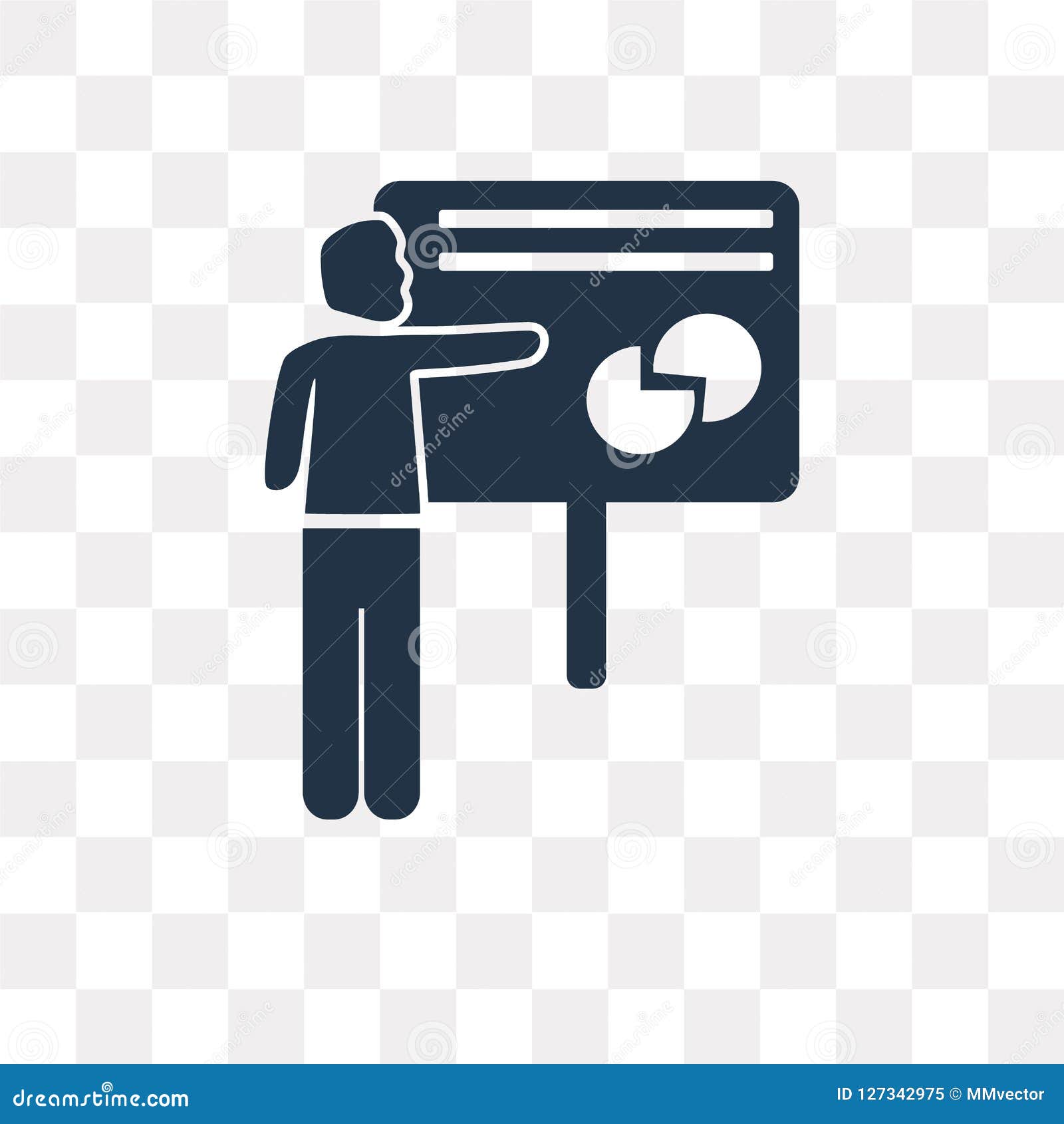 Presentation Whiteboard Vector Icon Isolated on Transparent Back Stock ...