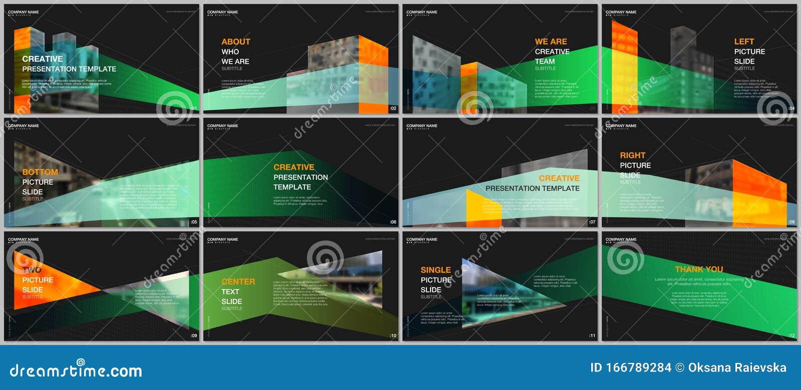 Presentations Design, Portfolio Vector Templates with Architecture ...