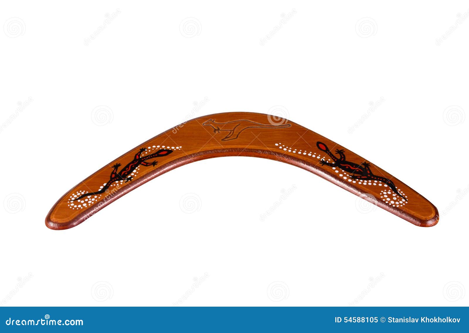 Presente Australiano Do Bumerangue Isolado No Branco Imagem de Stock ...