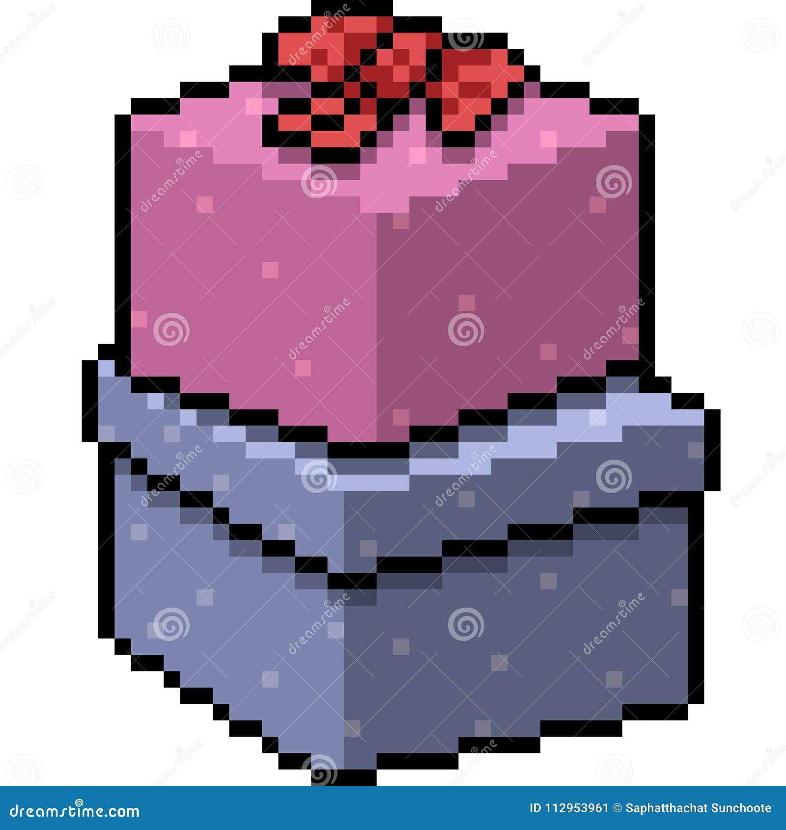 Presente De La Caja De Regalo Del Arte Del Pixel Del Vector Ilustración ...