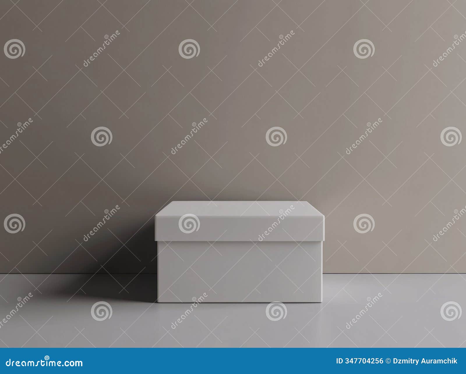 Presented Here is a Mock-up of a Plain White Box Packaging, Isolated on ...