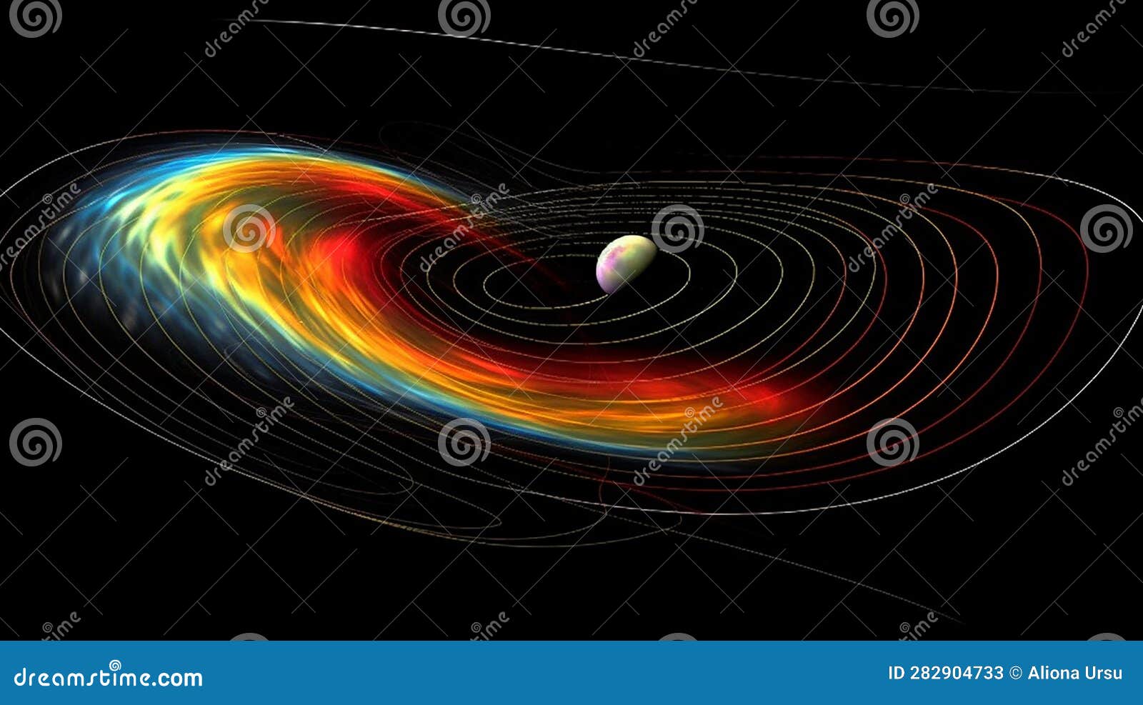 An Abstract Illustration Visualizing the Concept of Gravitational Waves ...