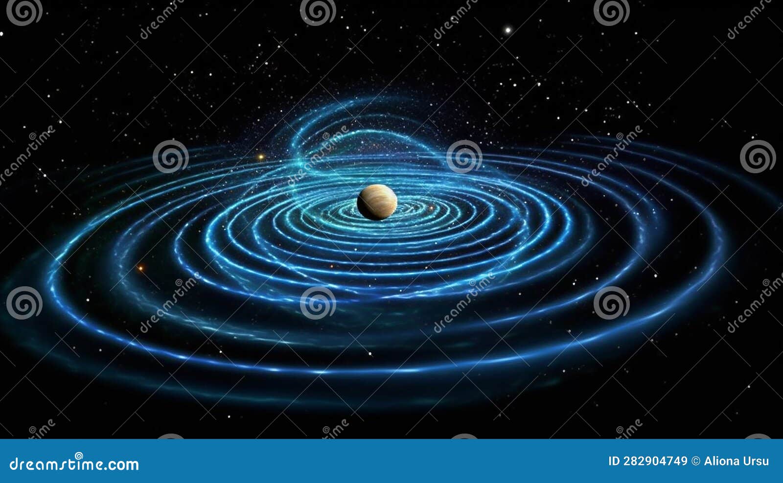 An Abstract Illustration Visualizing the Concept of Gravitational Waves ...