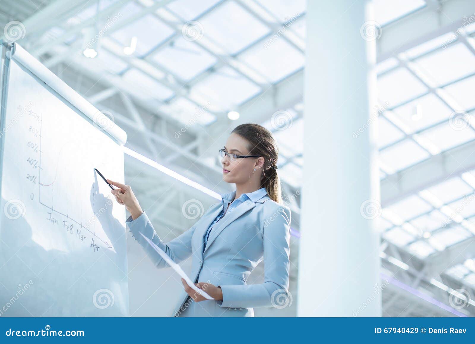 Presenter stock image. Image of worker, females, communications - 67940429