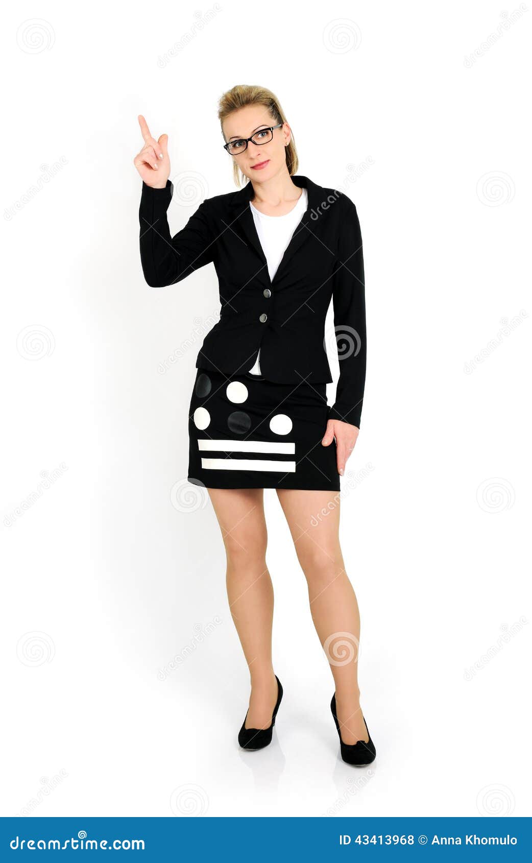 Presenter stock photo. Image of caucasian, vertical, cheerful - 43413968