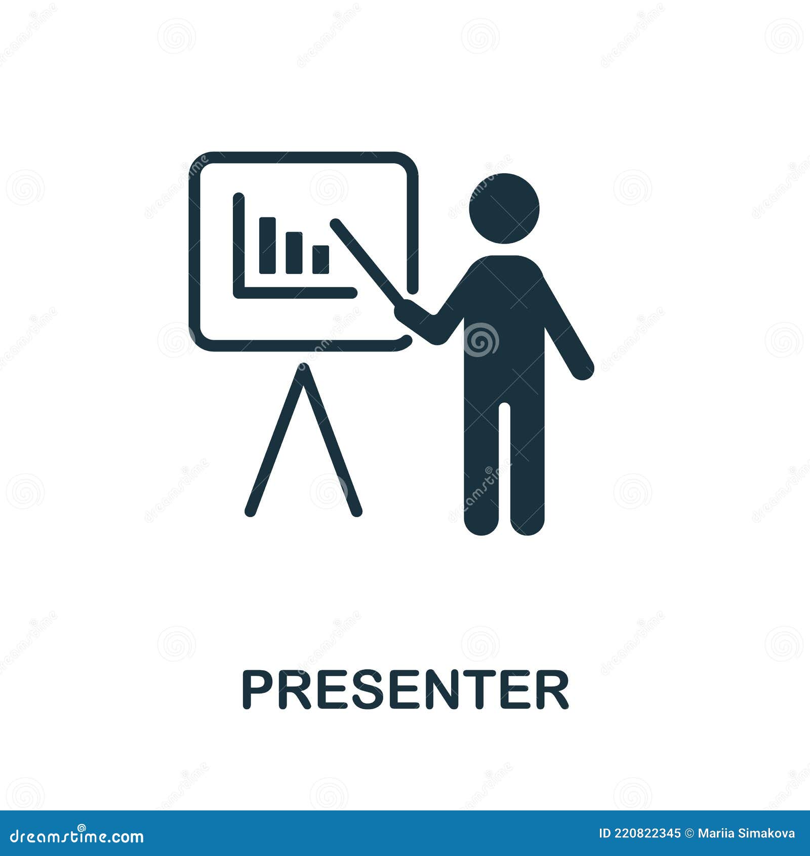 Presenter Icon. Monochrome Simple Element from Presentation Collection ... Presenter Icon. Monochrome Simple Element from Presentation Collection ...