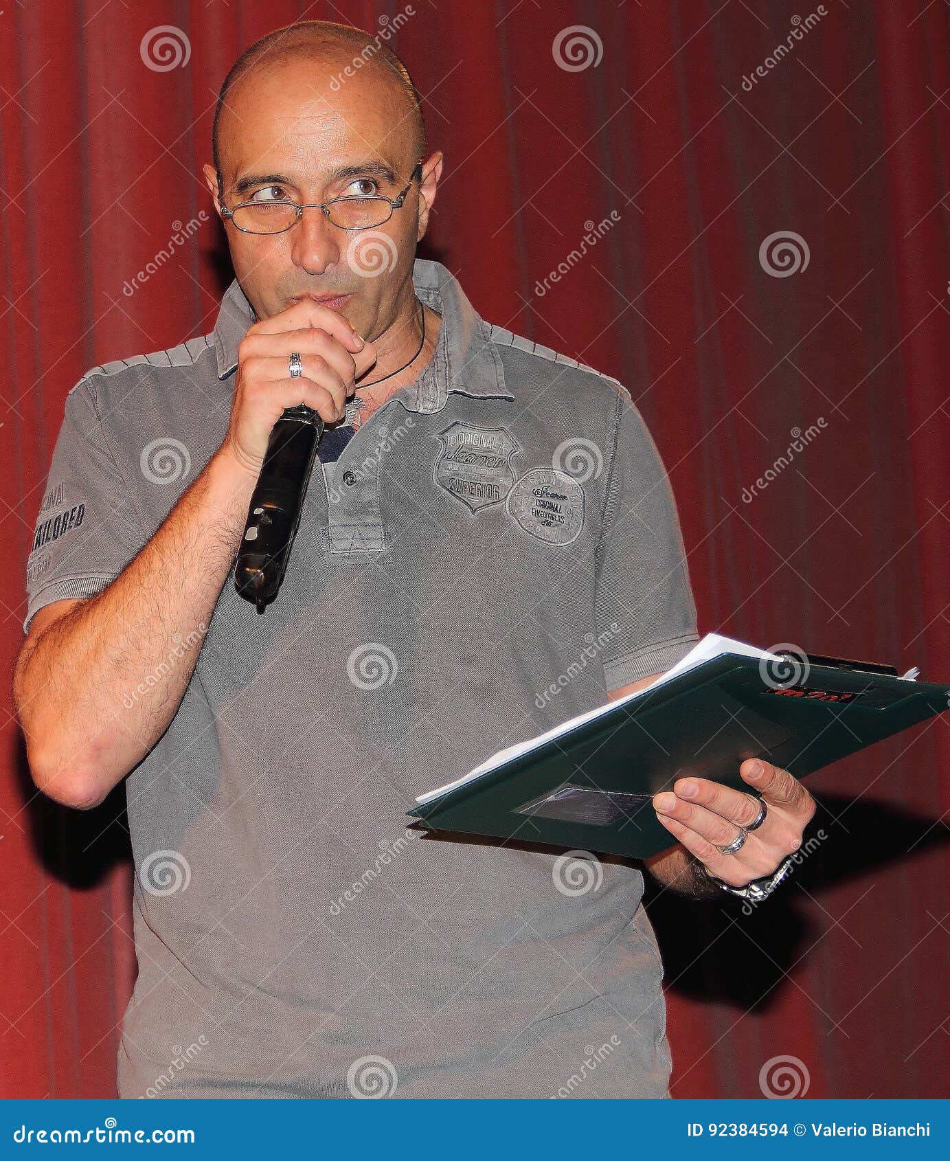 The presenter stock photo. Image of theater, preparation - 92384594