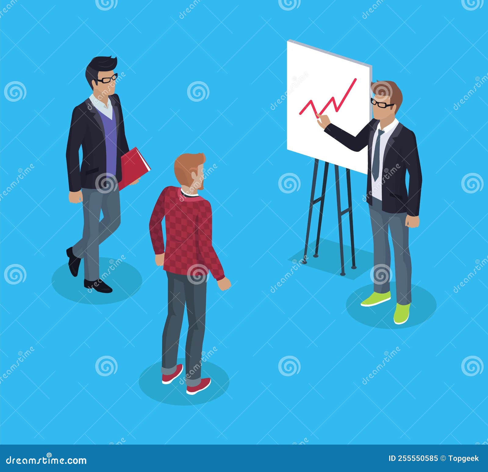 Presenter Man on Conference Vector Illustration Stock Vector ...