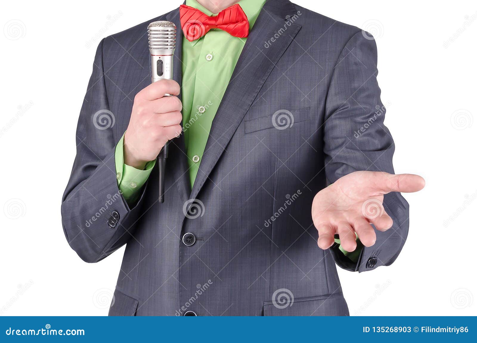 Presenter. stock image. Image of microphone, business - 135268903