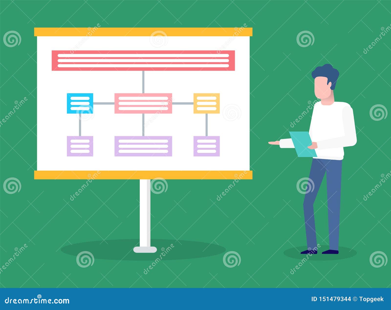 3d Man Presenter Standing And Pointing Hand At Blank Space Royalty-Free ...