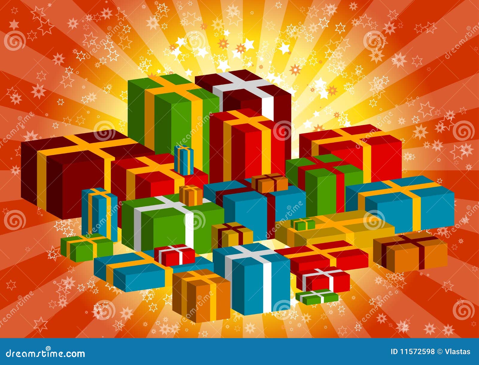 Presentes ilustração do vetor. Ilustração de papel, ouro - 11572598