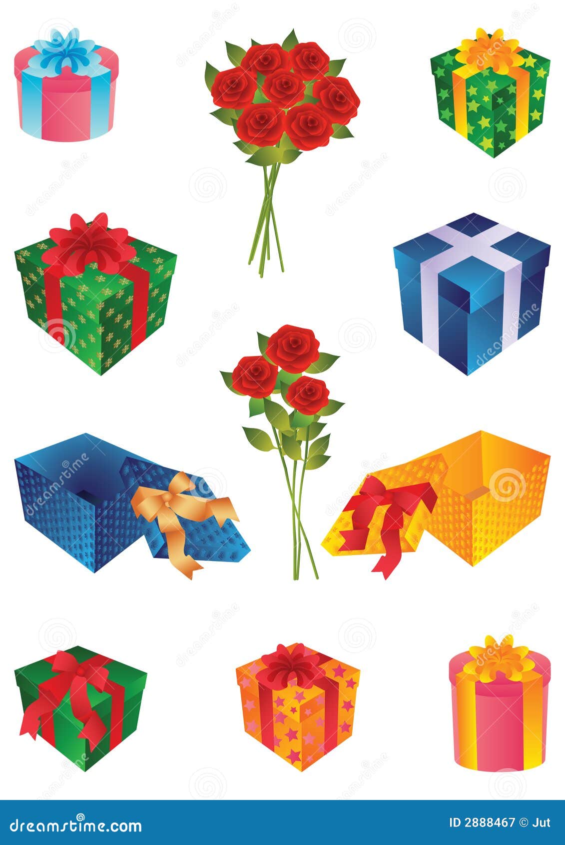 Presentes 2 ilustração do vetor. Ilustração de forma, fundos - 2888467