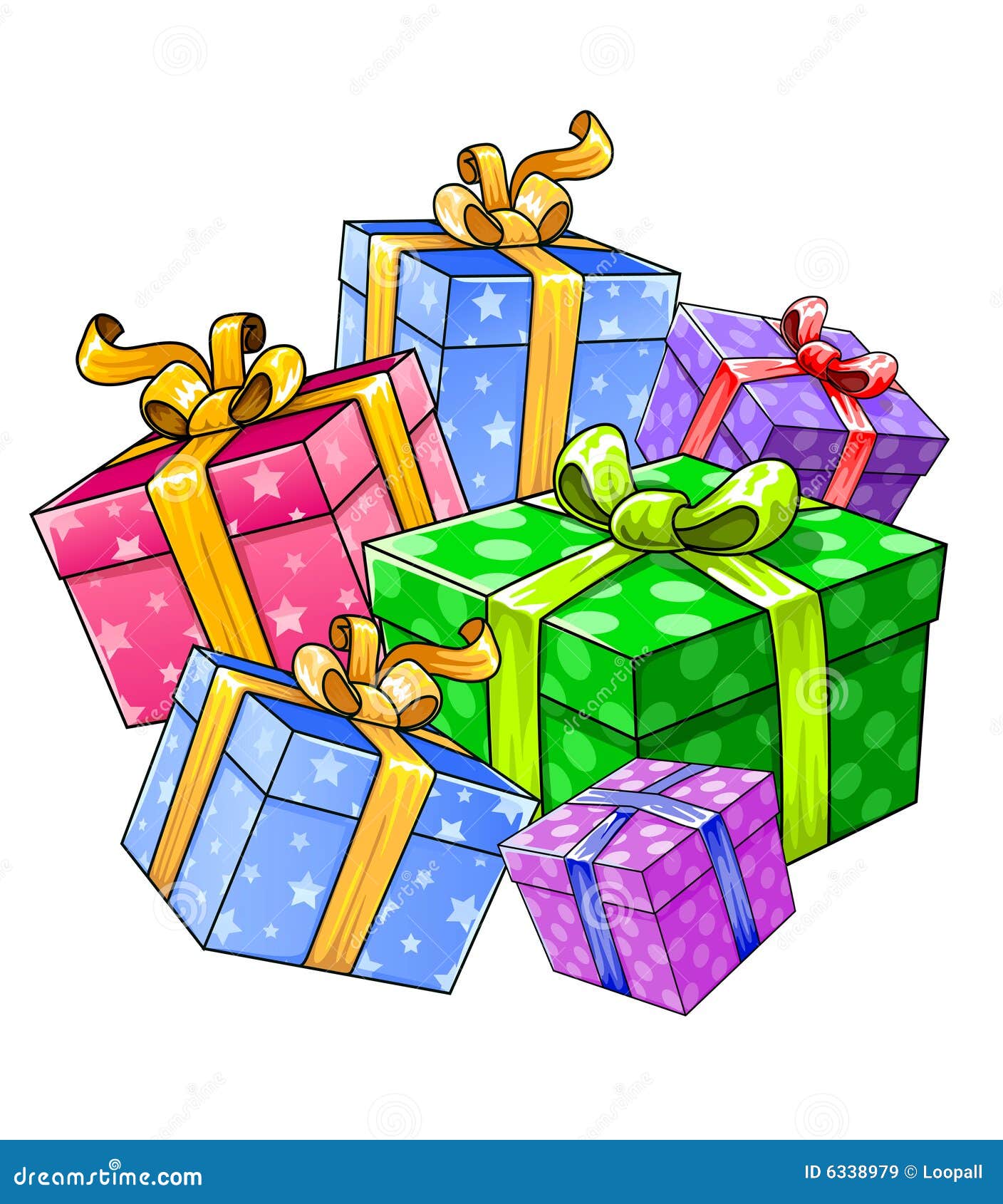 Presentes Do Presente De Feriado Do Vetor Isolados Ilustração Stock ...