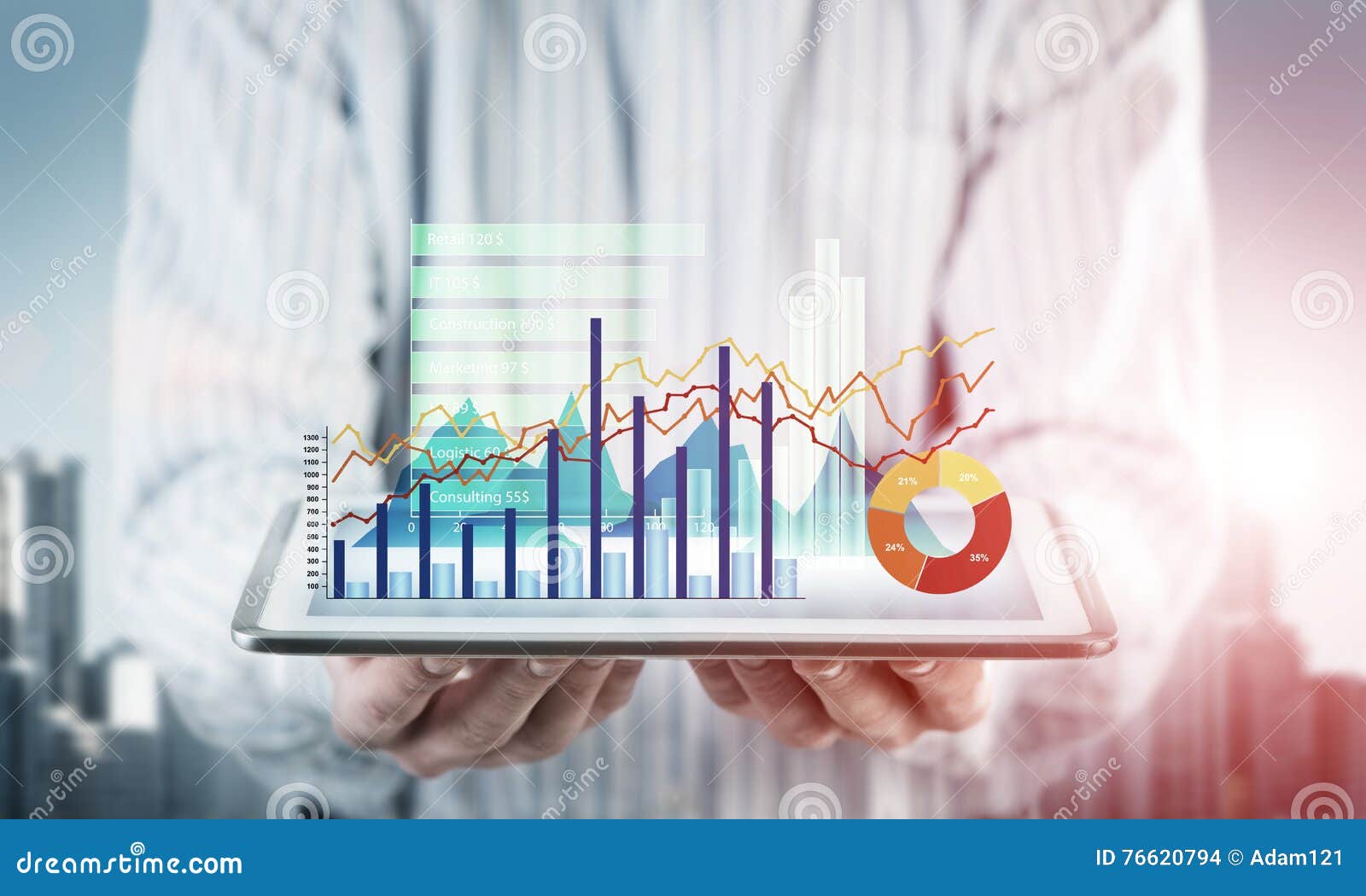 Presenting Average Sales Report Stock Photo - Image of financing ...