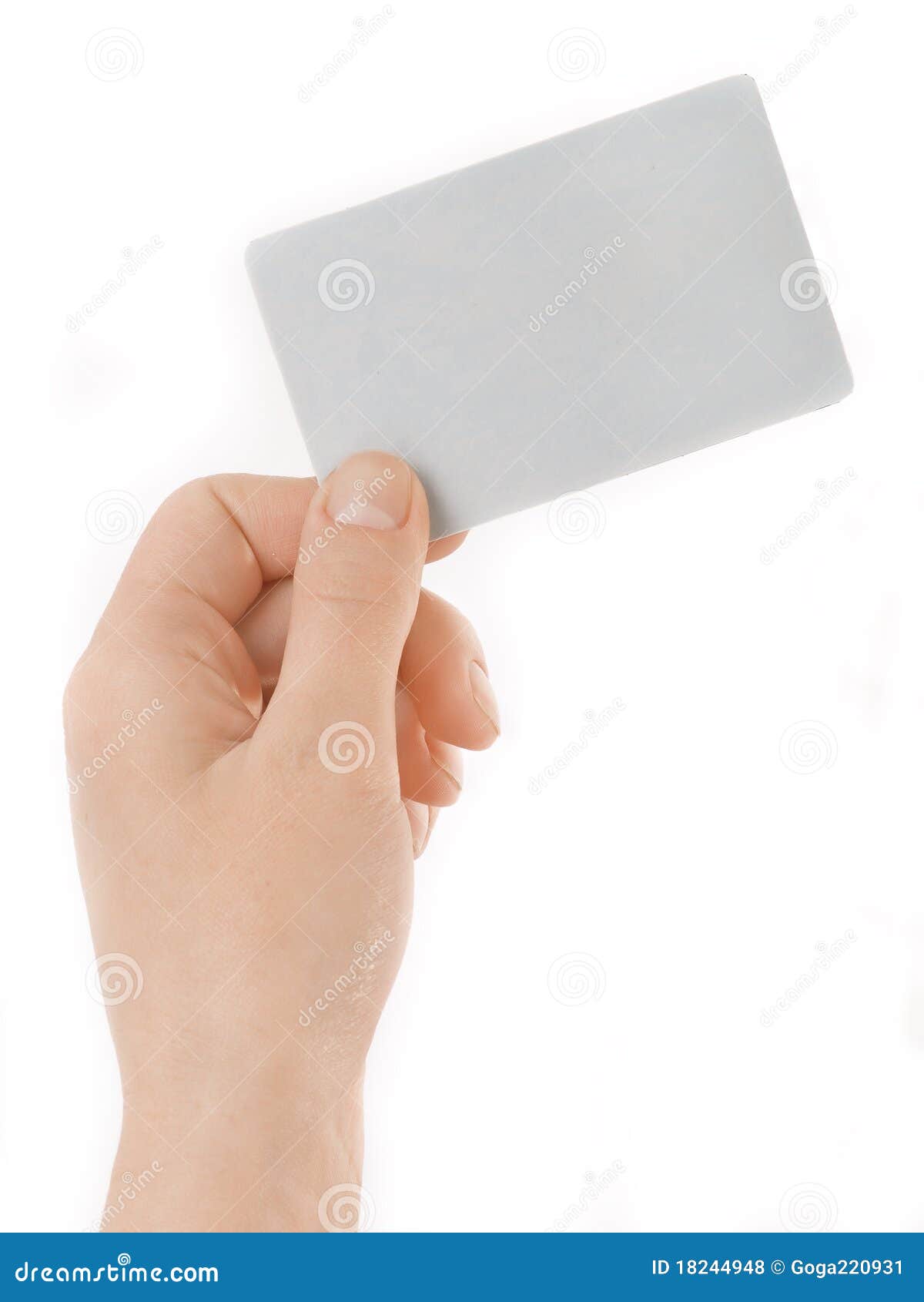 Presenting a business card stock photo. Image of paper - 18244948