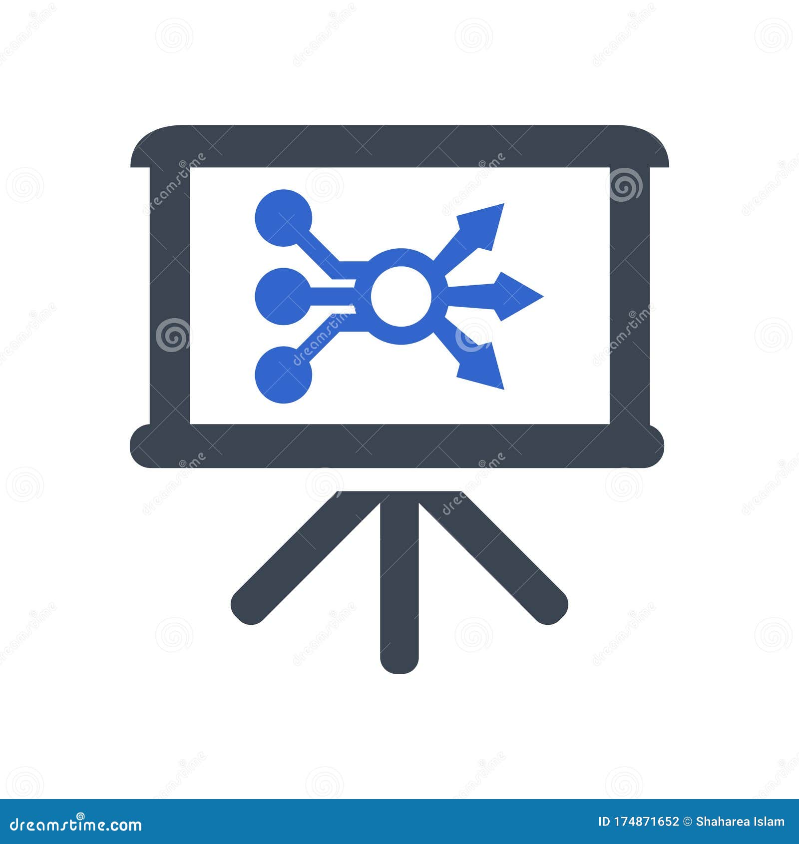 Presenting Business Tactics Icon Stock Vector - Illustration of plan ...