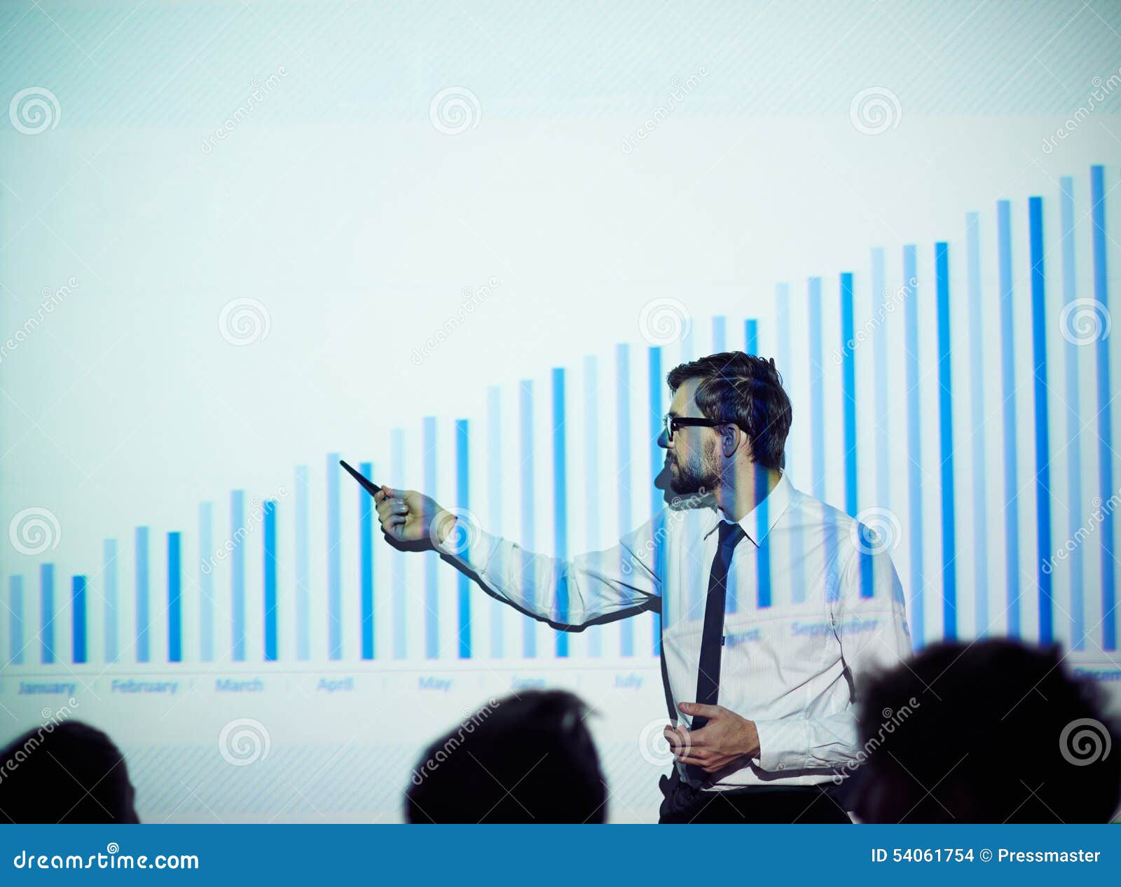 Presenting data stock photo. Image of report, showing - 54061754