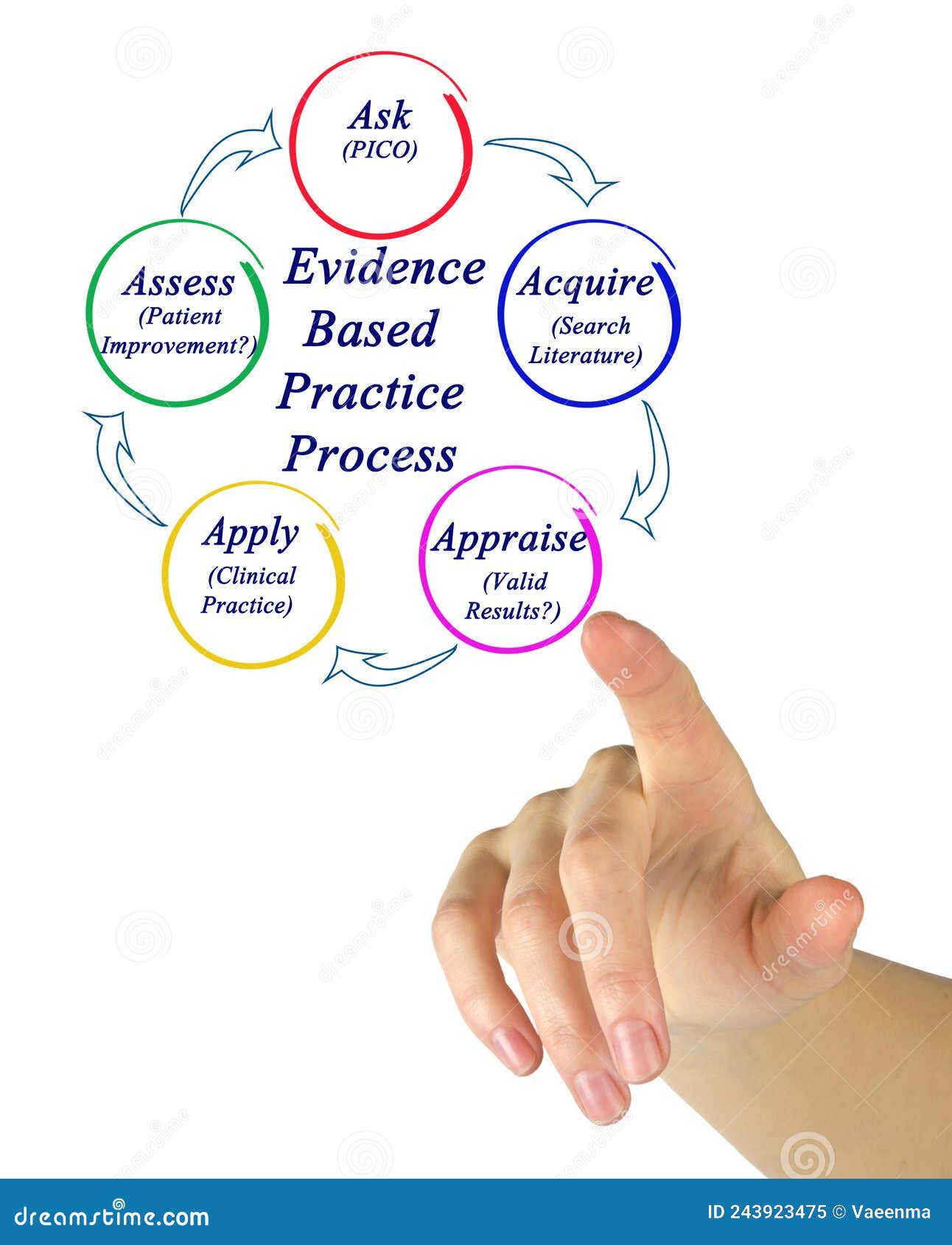 Evidence Based Practice Process Stock Illustration - Illustration of ...