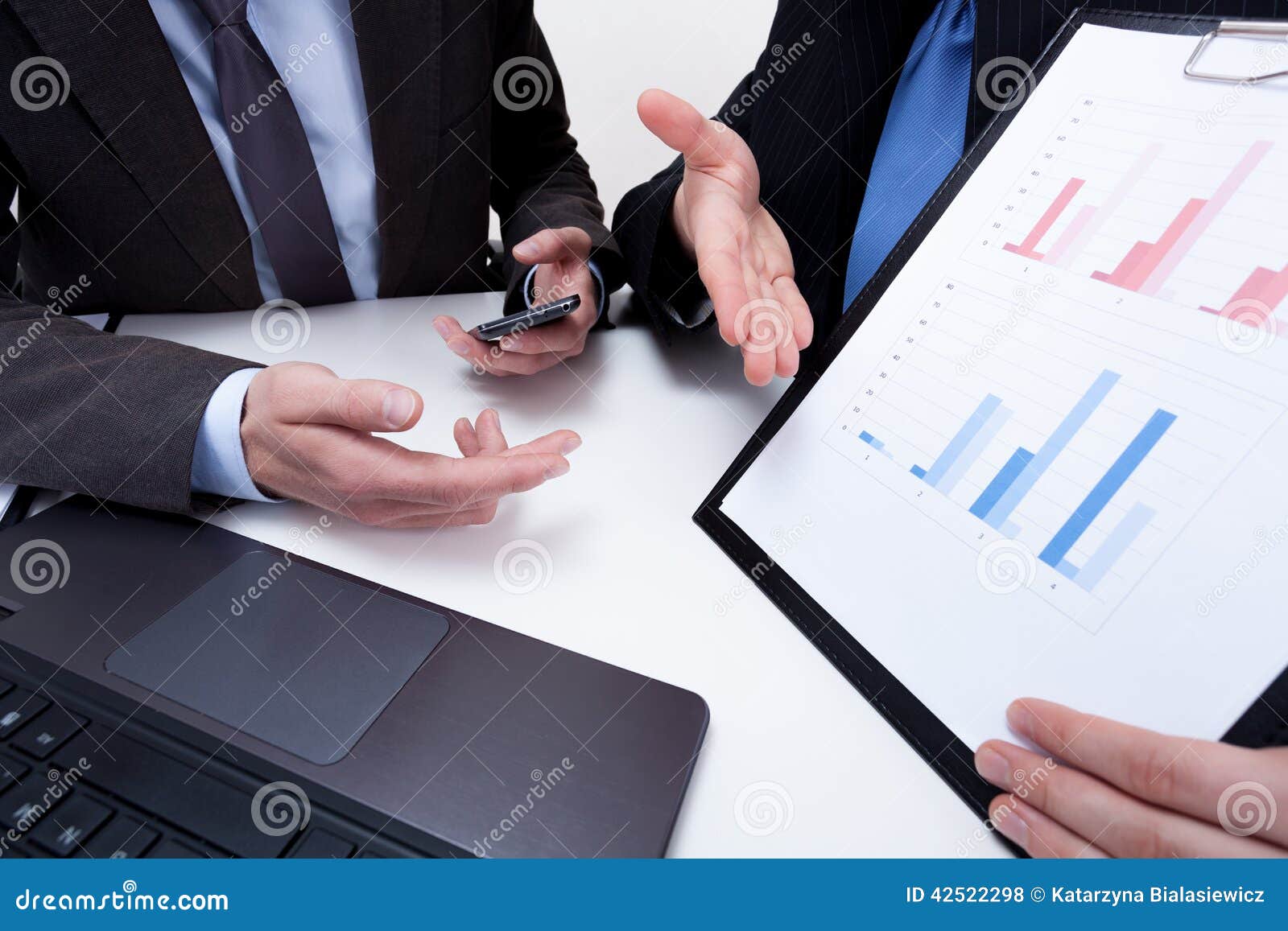 Presenting Financial Data on Business Meeting Stock Photo - Image of ...