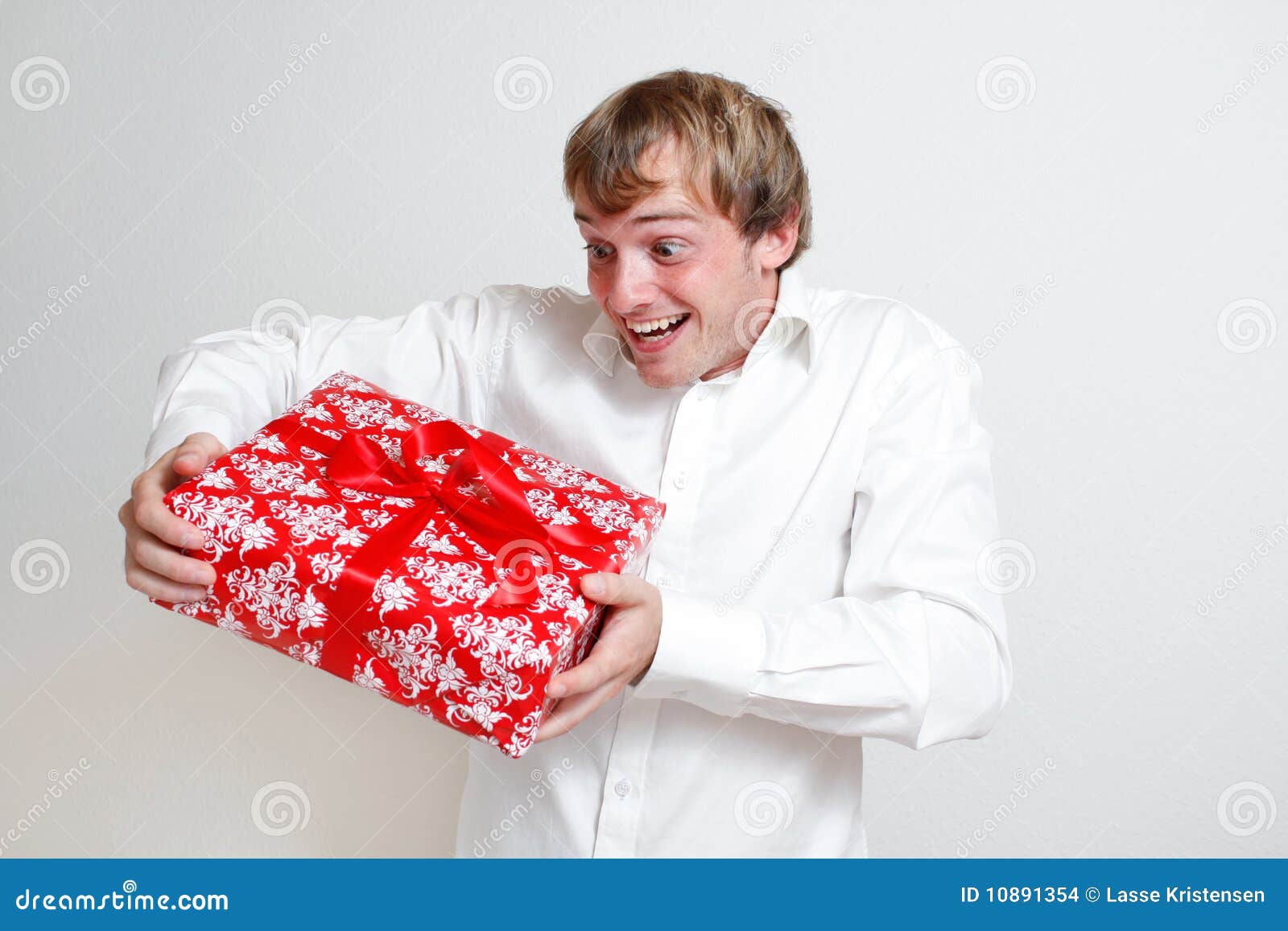 Presenting a gift stock photo. Image of happy, presentation - 10891354