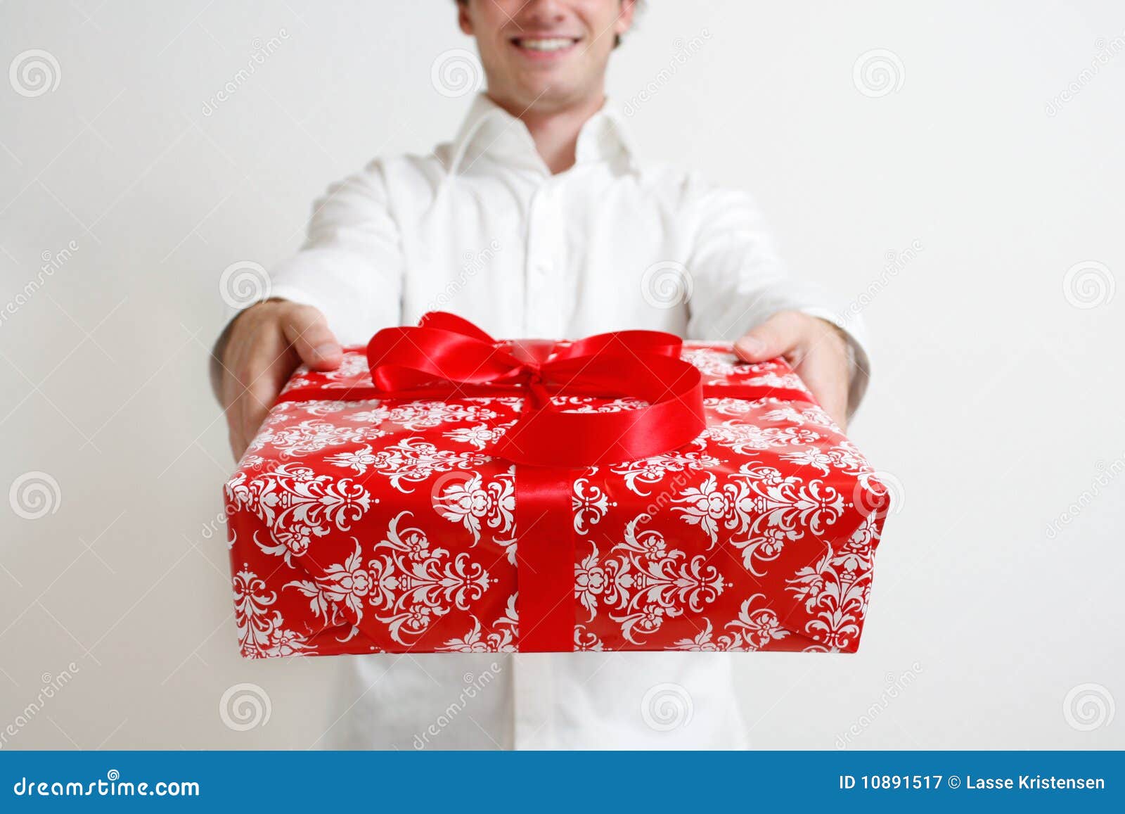 Presenting a gift stock image. Image of giving, smile - 10891517