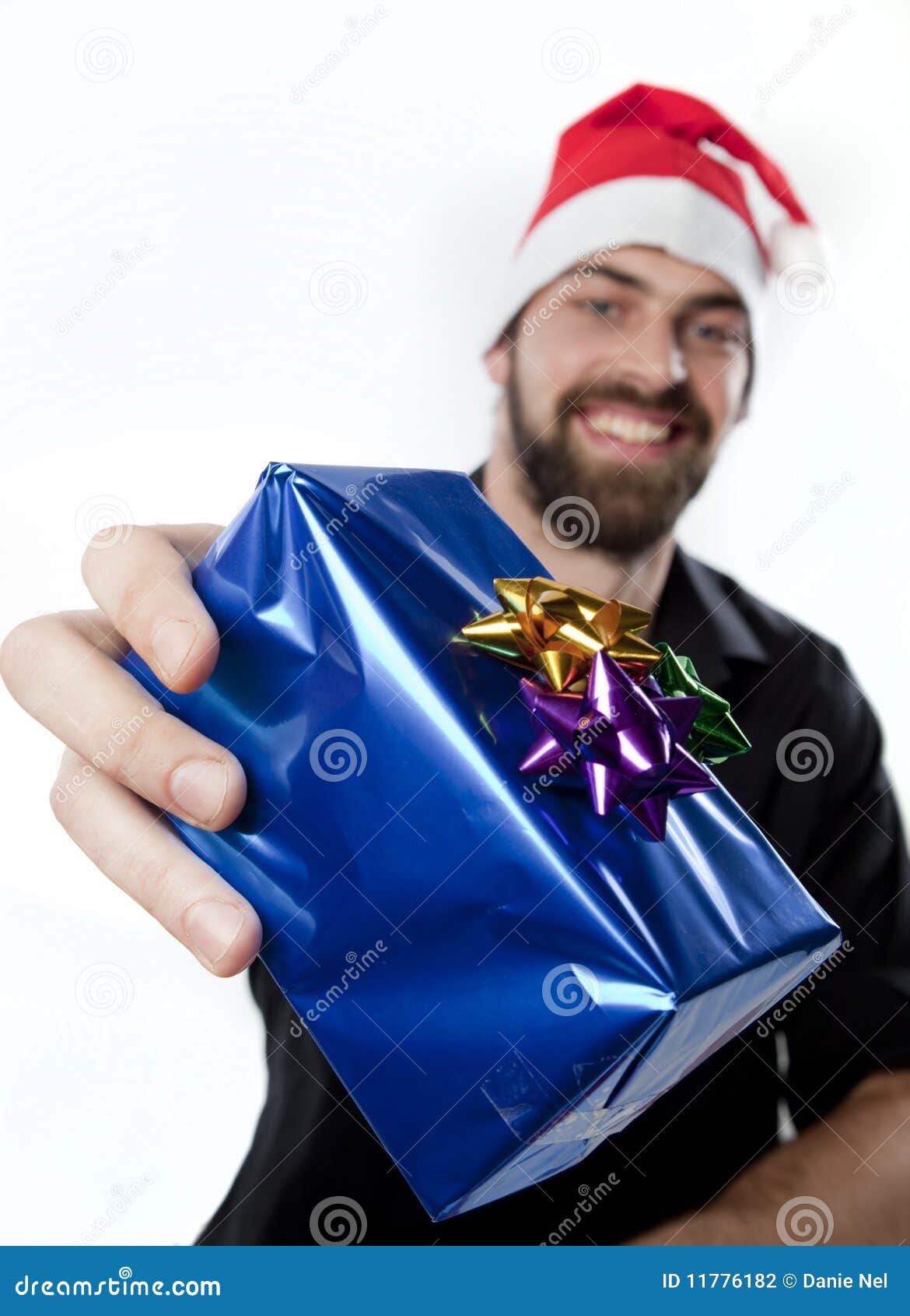 Presenting a gift stock photo. Image of smile, young - 11776182
