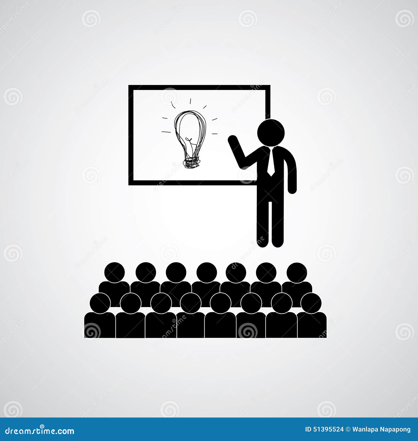 Presenting the idea stock vector. Illustration of workshop - 51395524