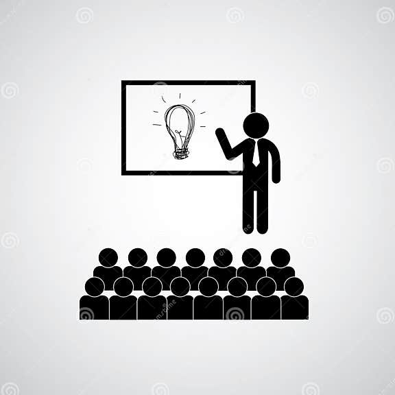 Presenting the idea stock vector. Illustration of workshop - 51395524