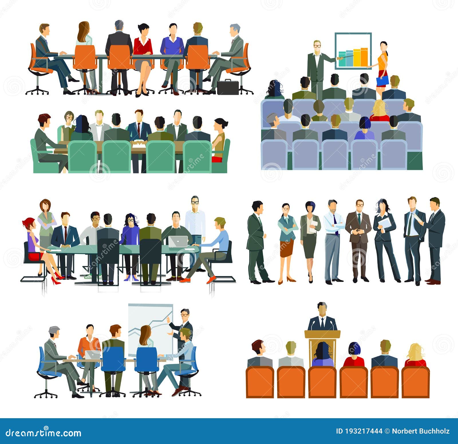 Presenting, Lecture, Collaboration, Training Course Stock Vector ...