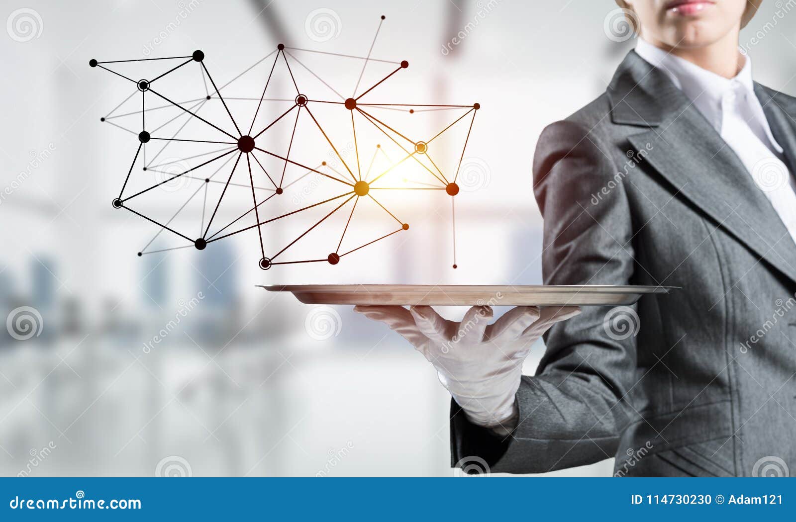 Presenting Modern Wireless Technologies. Stock Photo - Image of ...