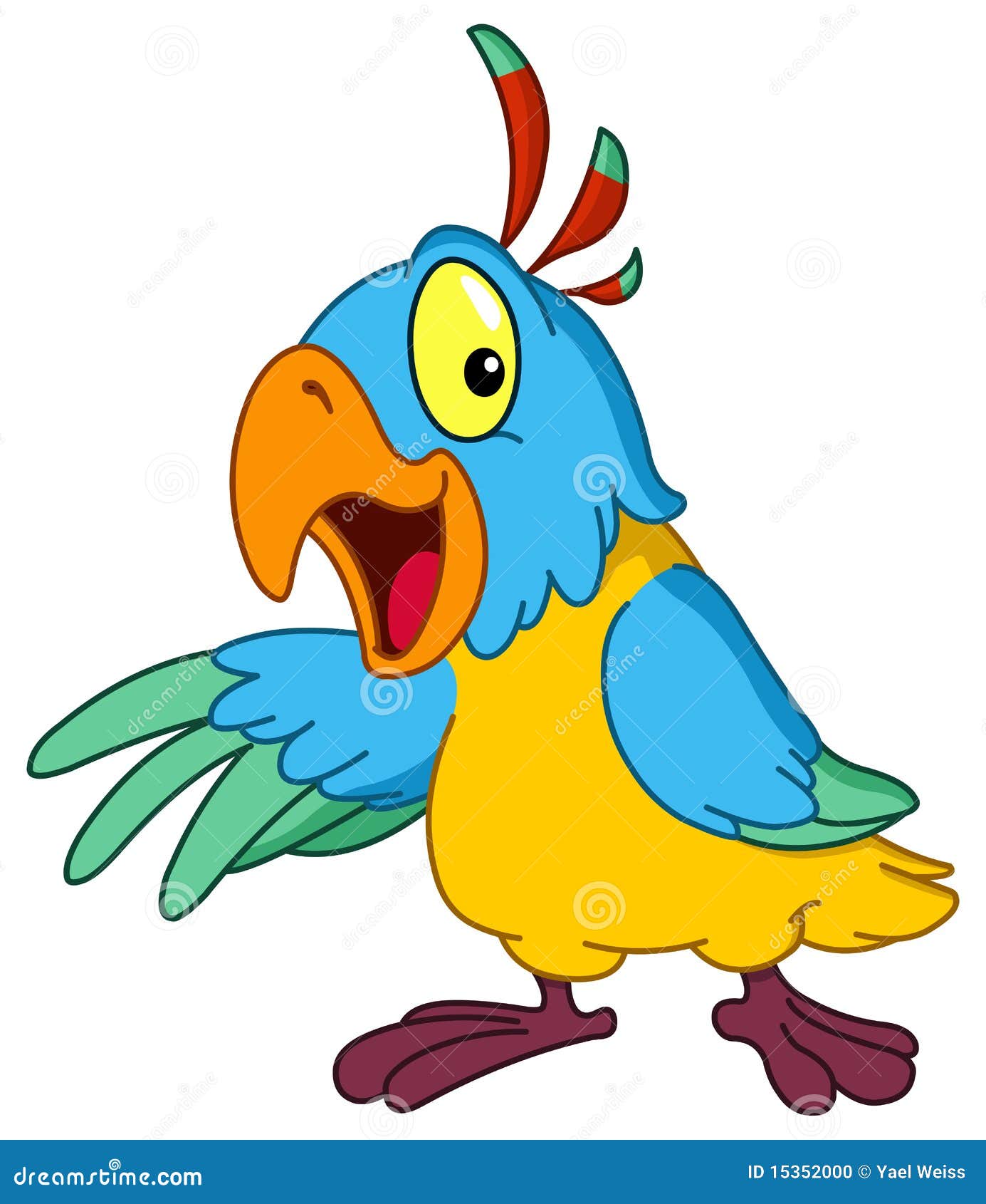 Cartoon Parrot Talking