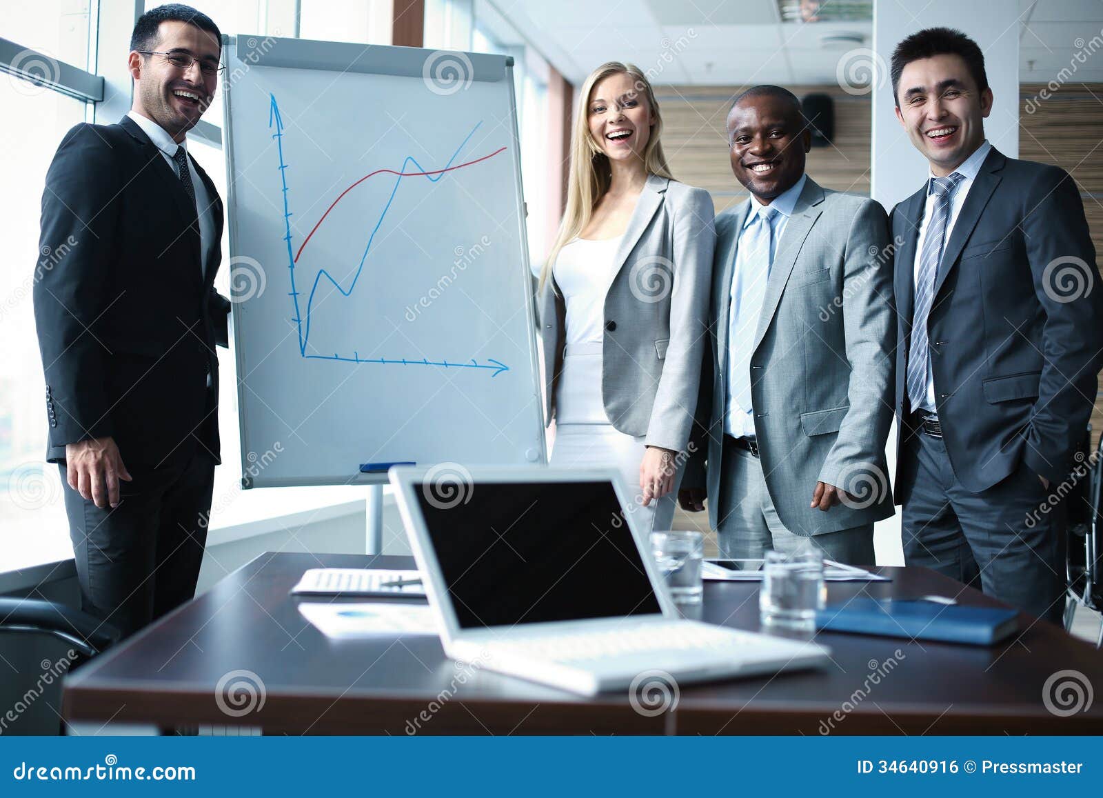 Presenting project stock photo. Image of female, executive - 34640916