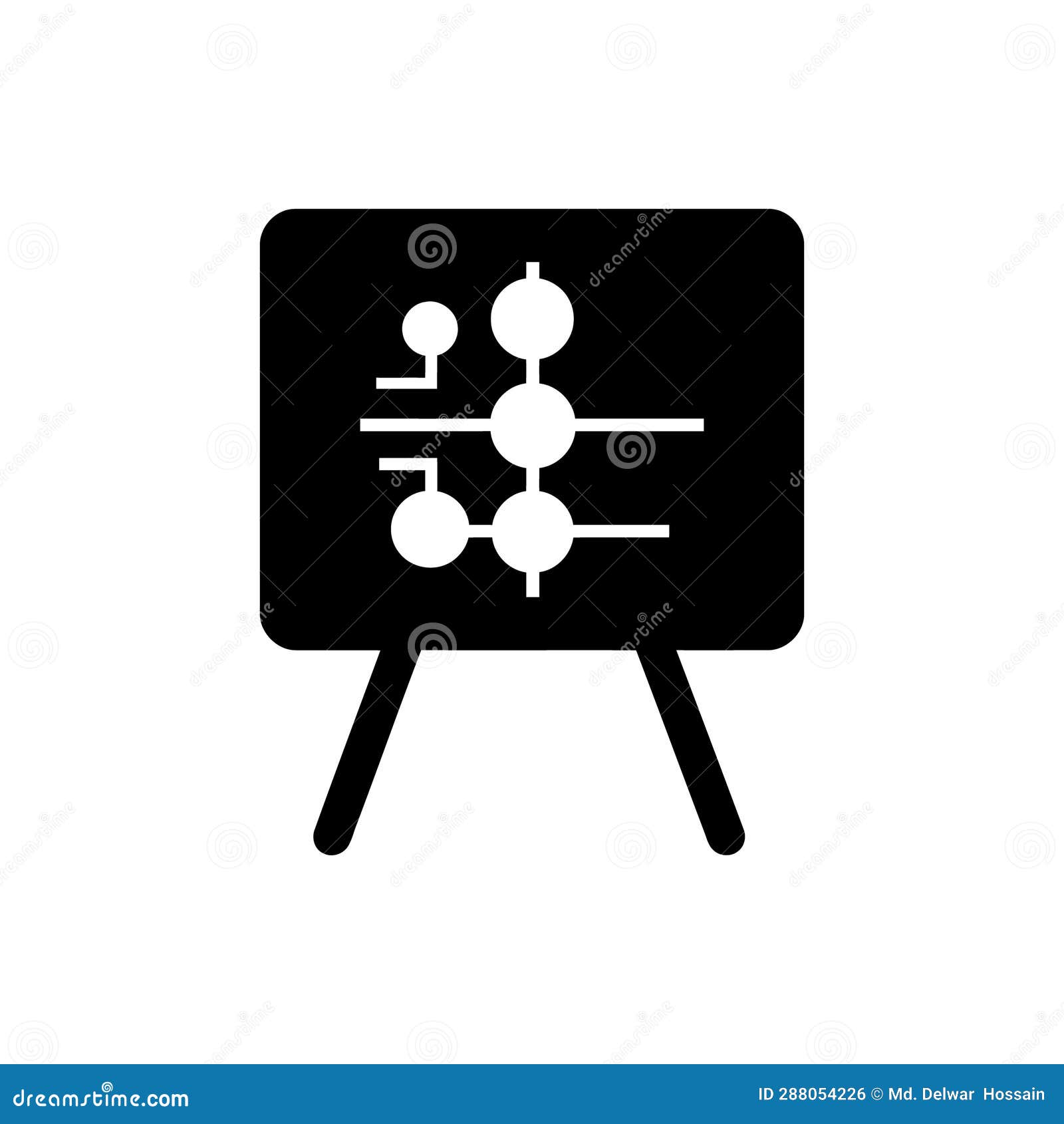 Presenting Project Plan Icon Stock Vector - Illustration of project ...
