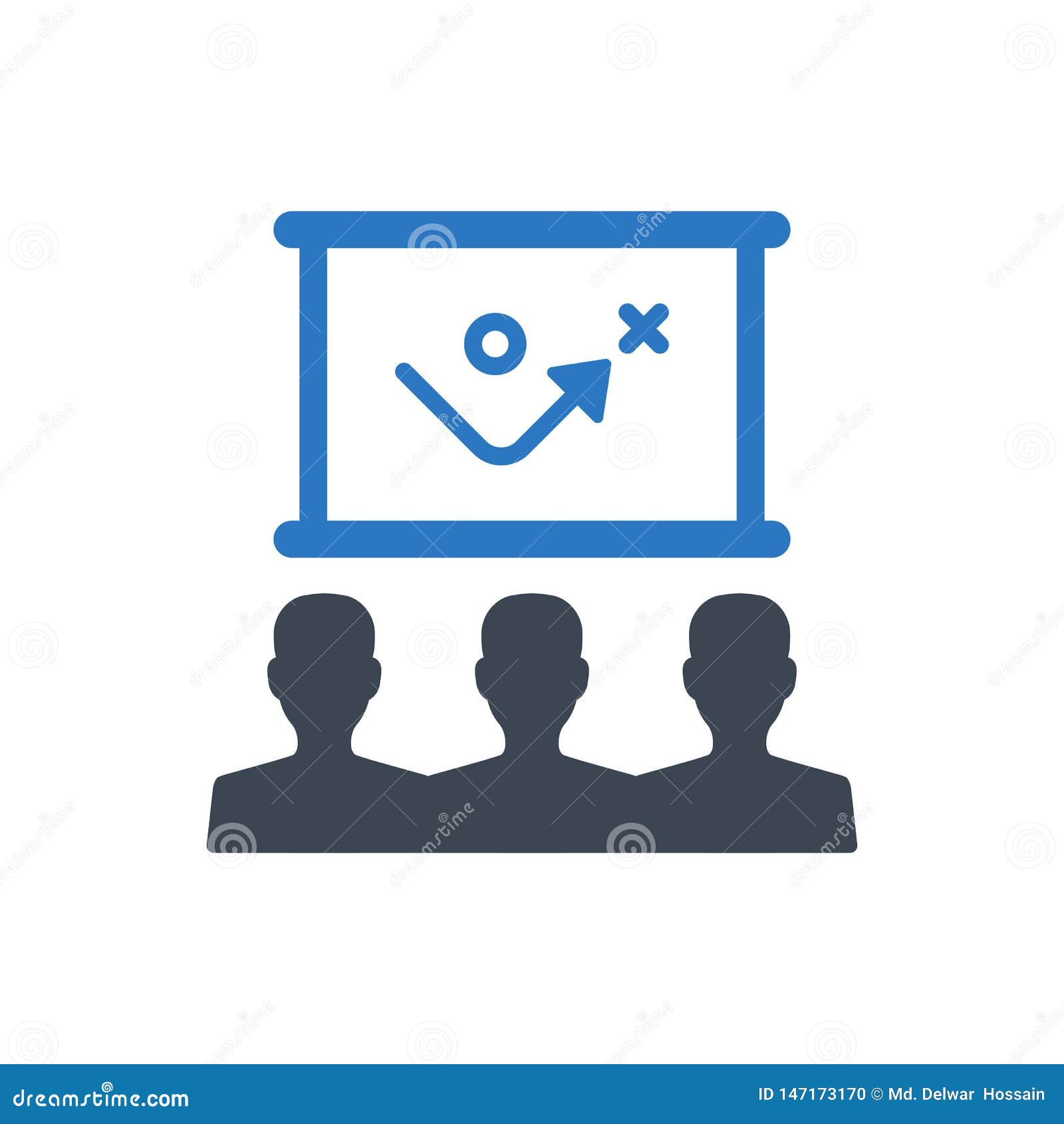 Presenting Strategic Planning Icon Stock Vector - Illustration of ...