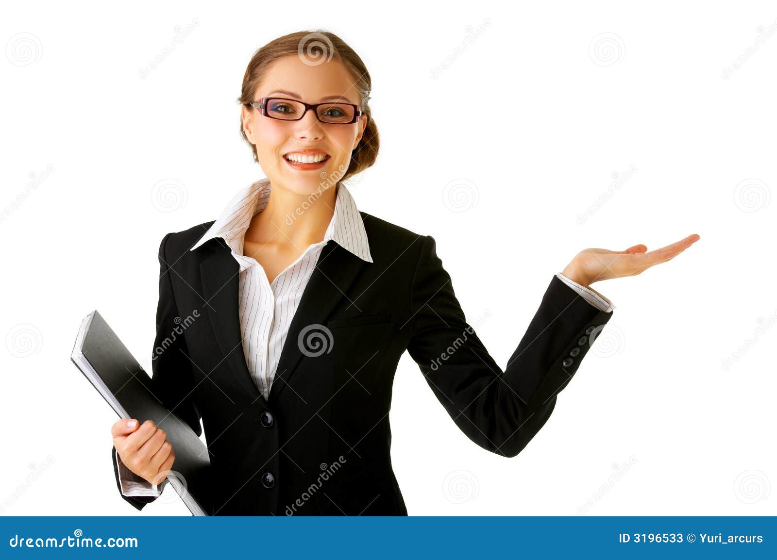 Presenting things.. stock image. Image of business, holding - 3196533