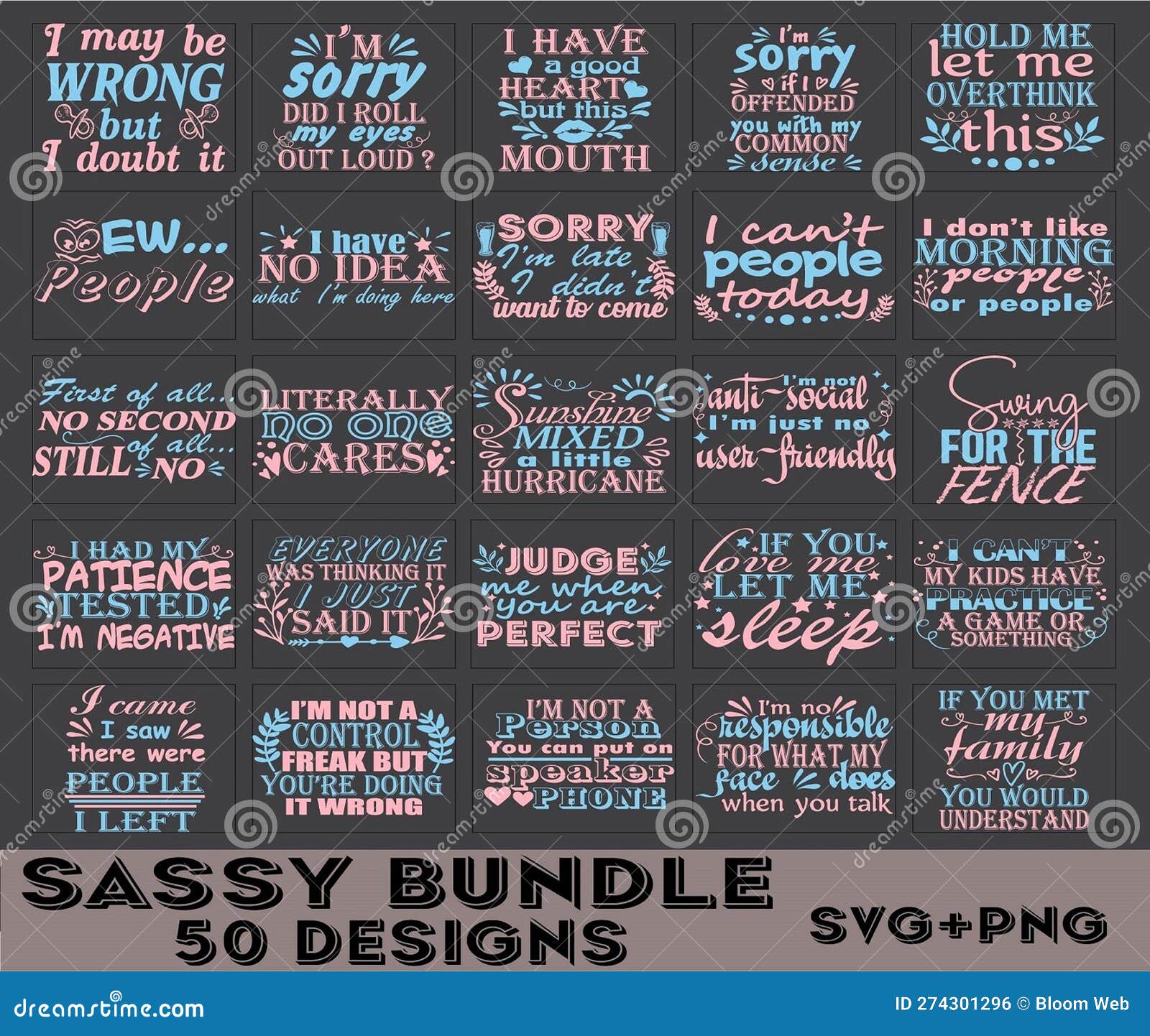 Sassy Svg Bundle Stock Vector Illustration Of Presentation 274301296
