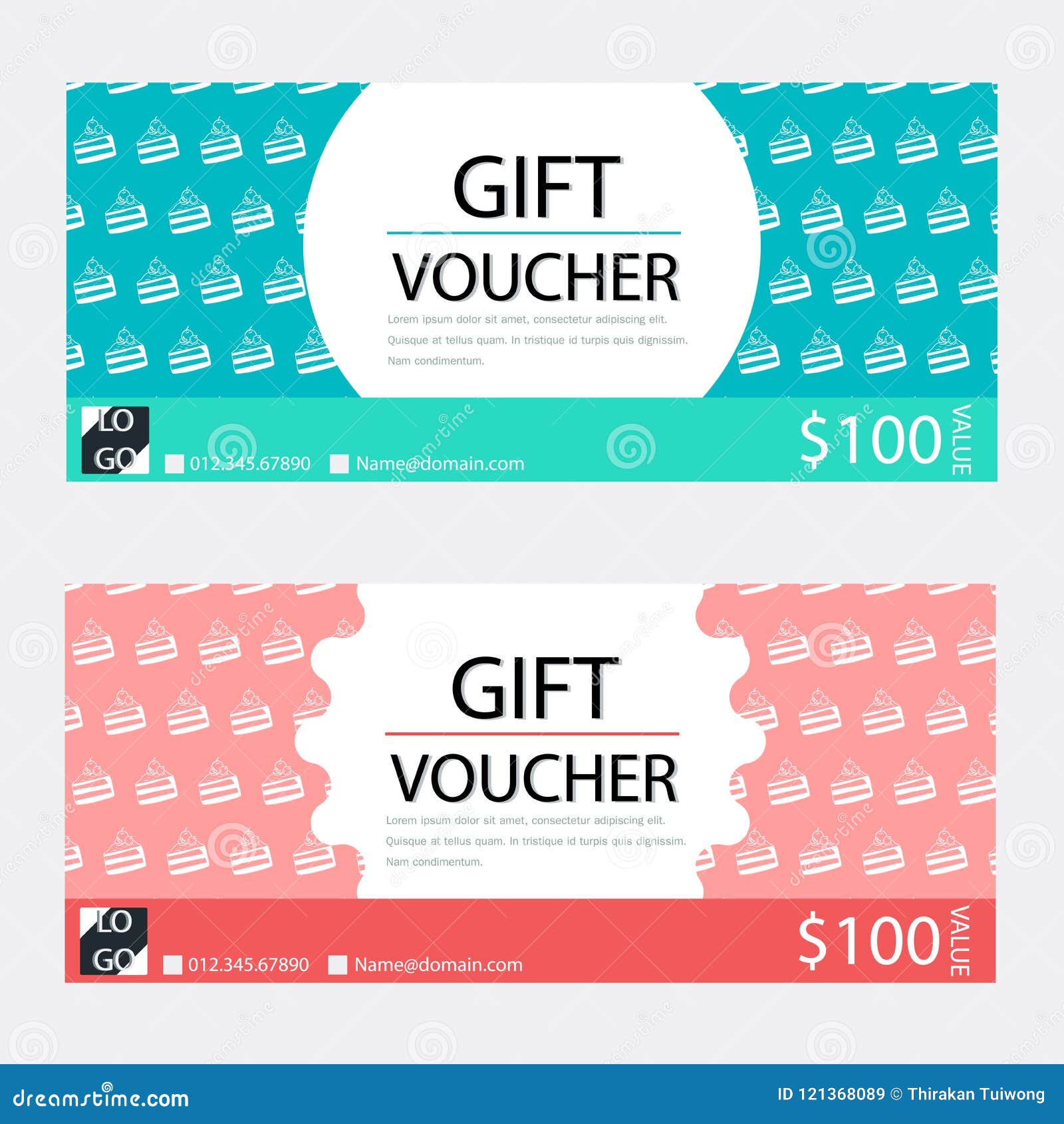 Presentkort Kupongmall Med Plan Design Stock Illustrationer ...