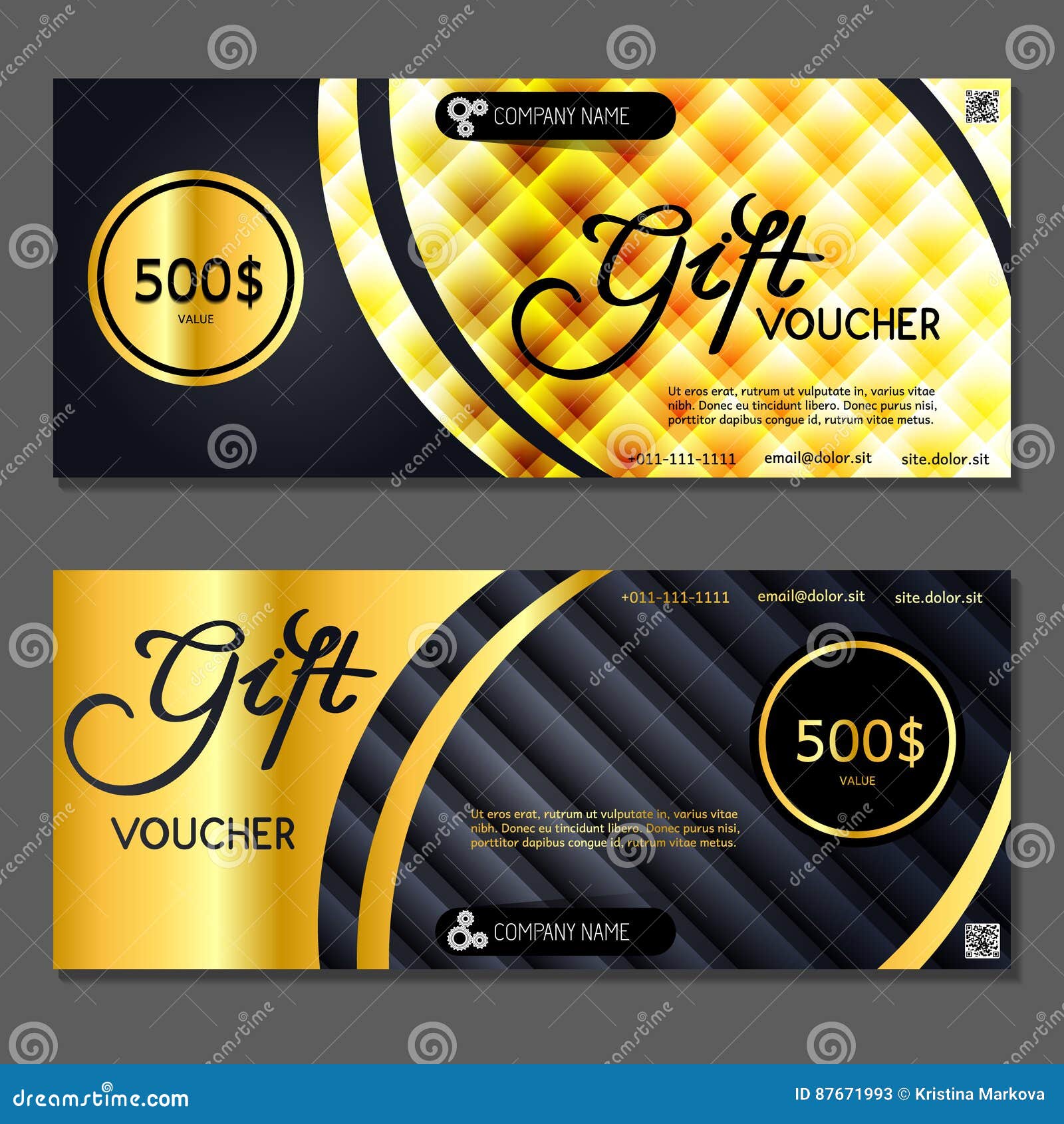 Presentkort Vektor Illustration Vektor Illustrationer - Illustration av ...