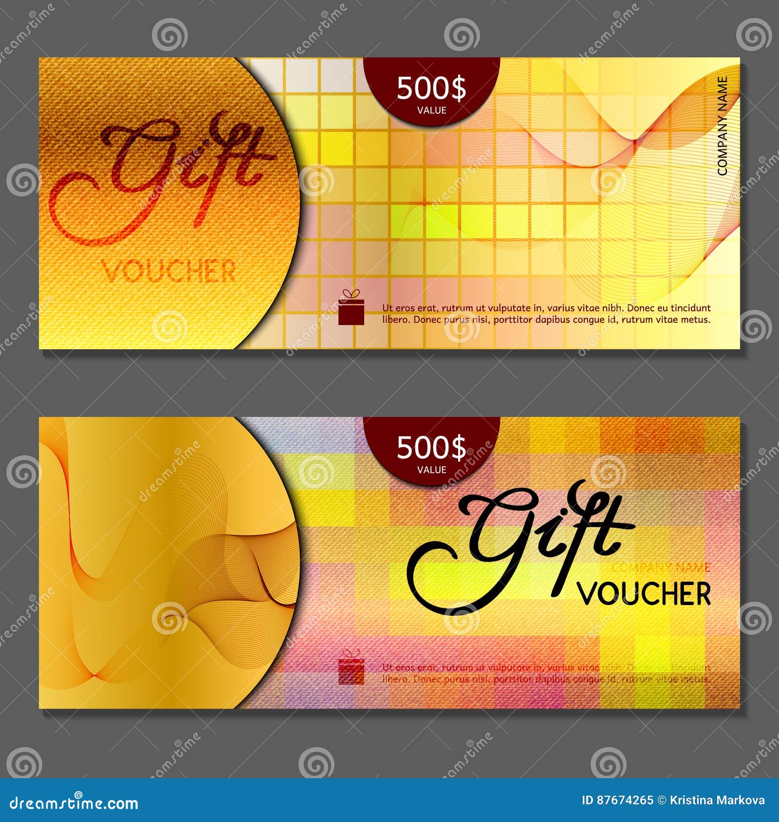 Presentkort Vektor Illustration Vektor Illustrationer - Illustration av ...